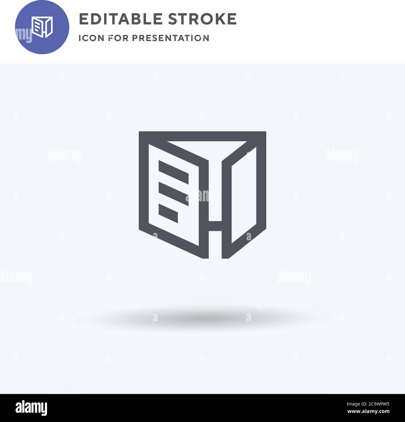 Leaflet icon vector, filled flat sign, solid pictogram isolated on ...