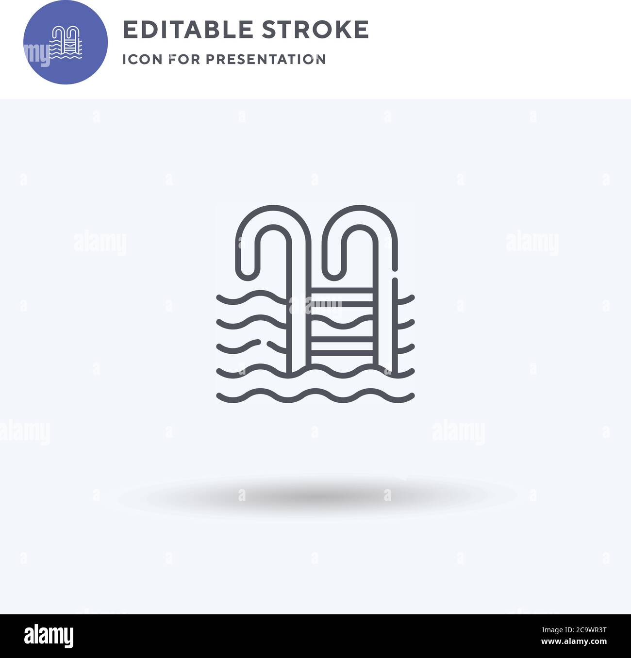 Swimming Pool icon vector, filled flat sign, solid pictogram isolated ...