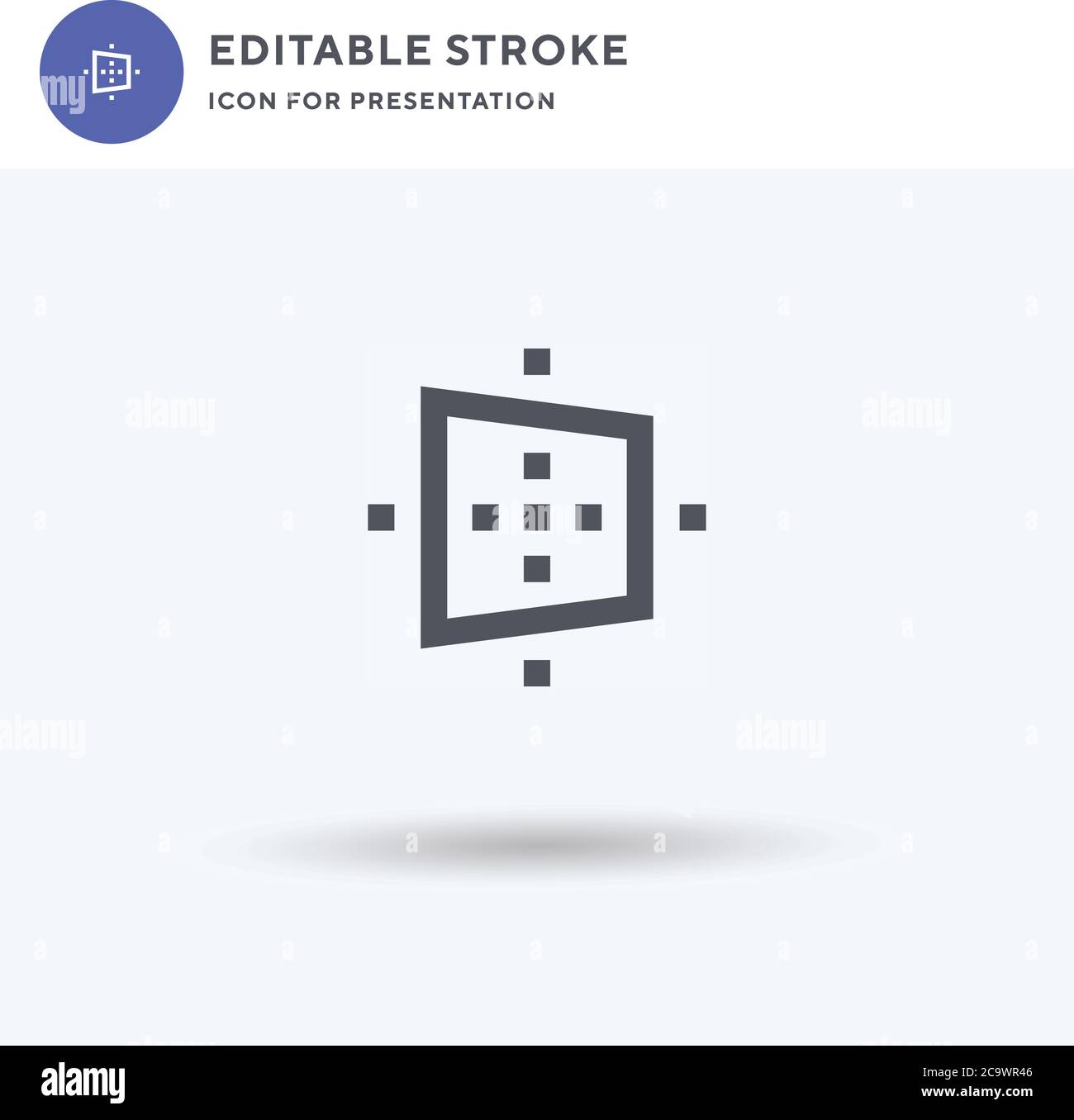 Perspective icon vector, filled flat sign, solid pictogram isolated on ...