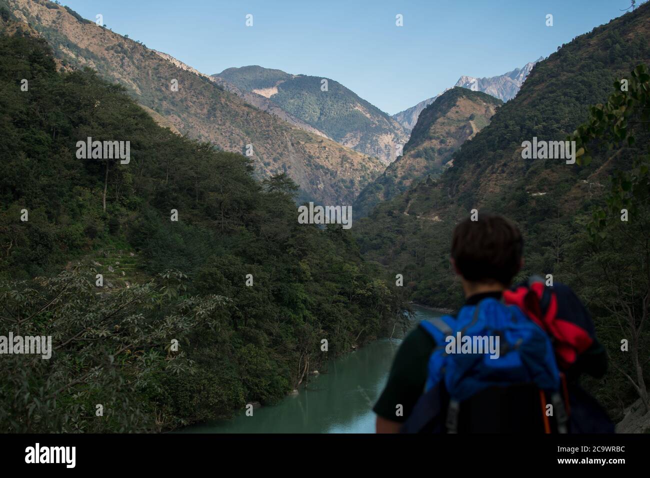 Man looking over river hi-res stock photography and images - Alamy