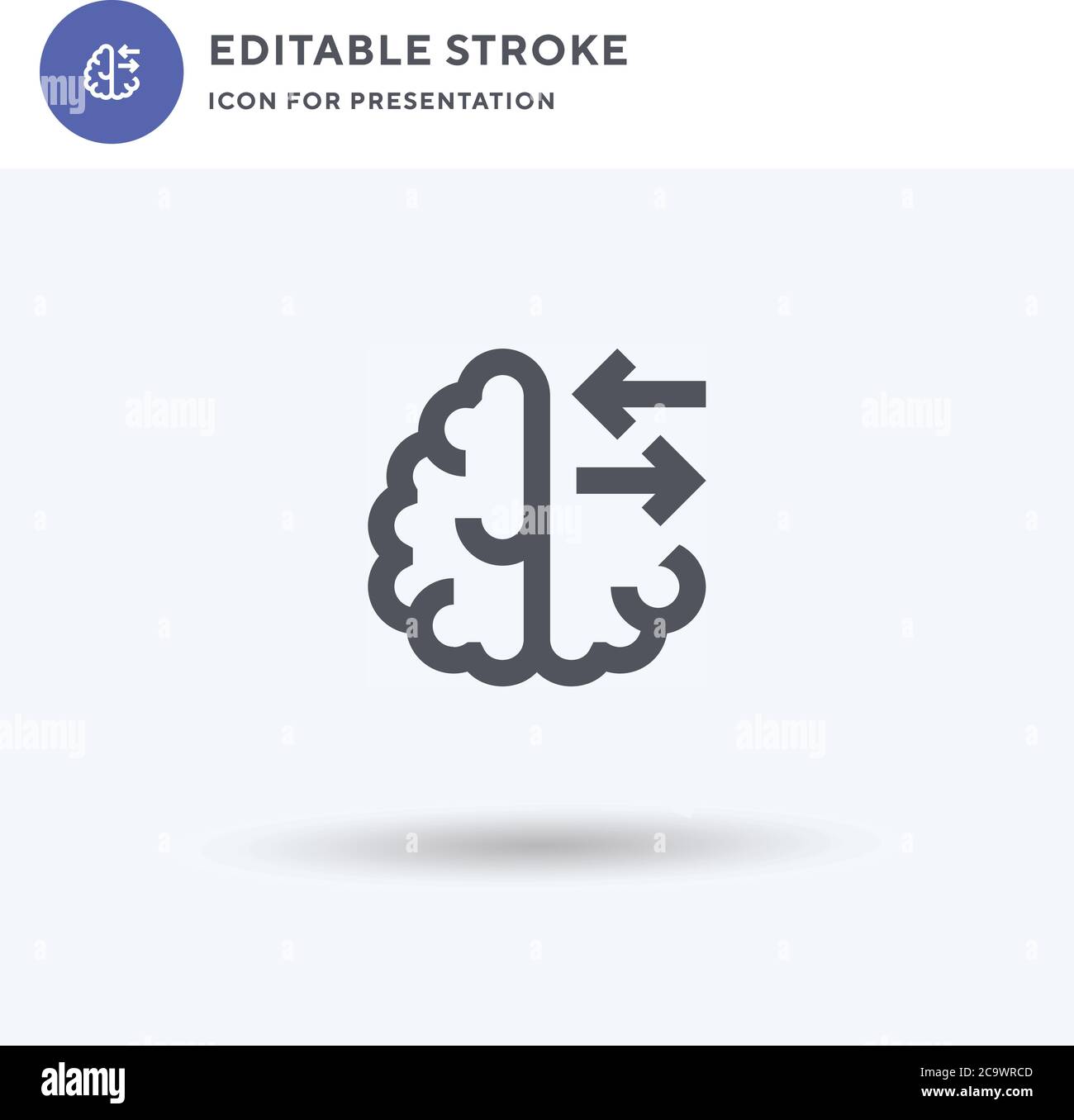 Thinking icon vector, filled flat sign, solid pictogram isolated on ...