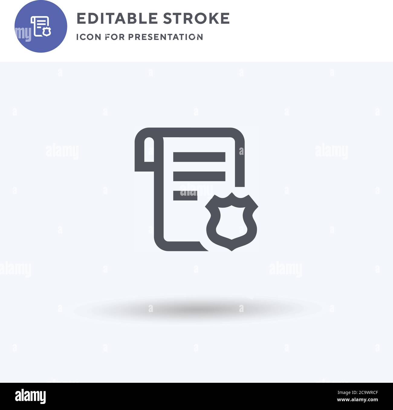 Police Order icon vector, filled flat sign, solid pictogram isolated on ...