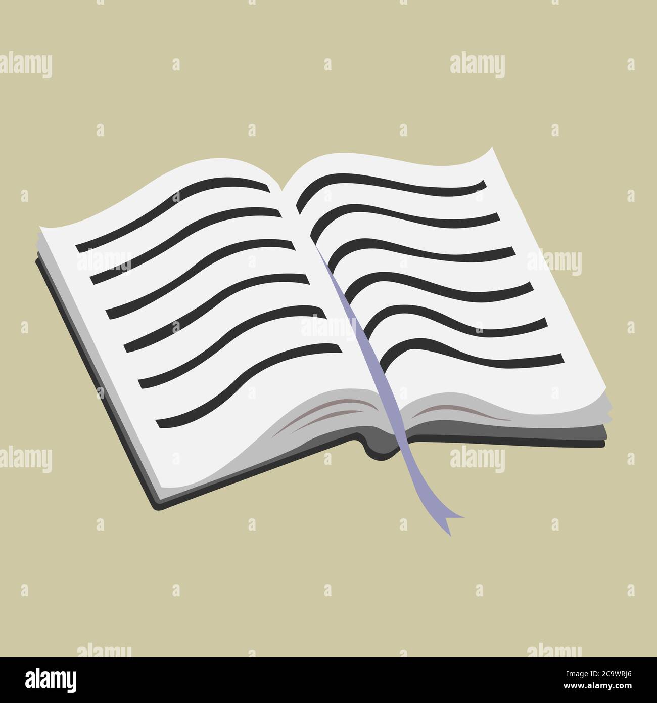 Opened handbook with a bookmark Stock Vector Image & Art - Alamy
