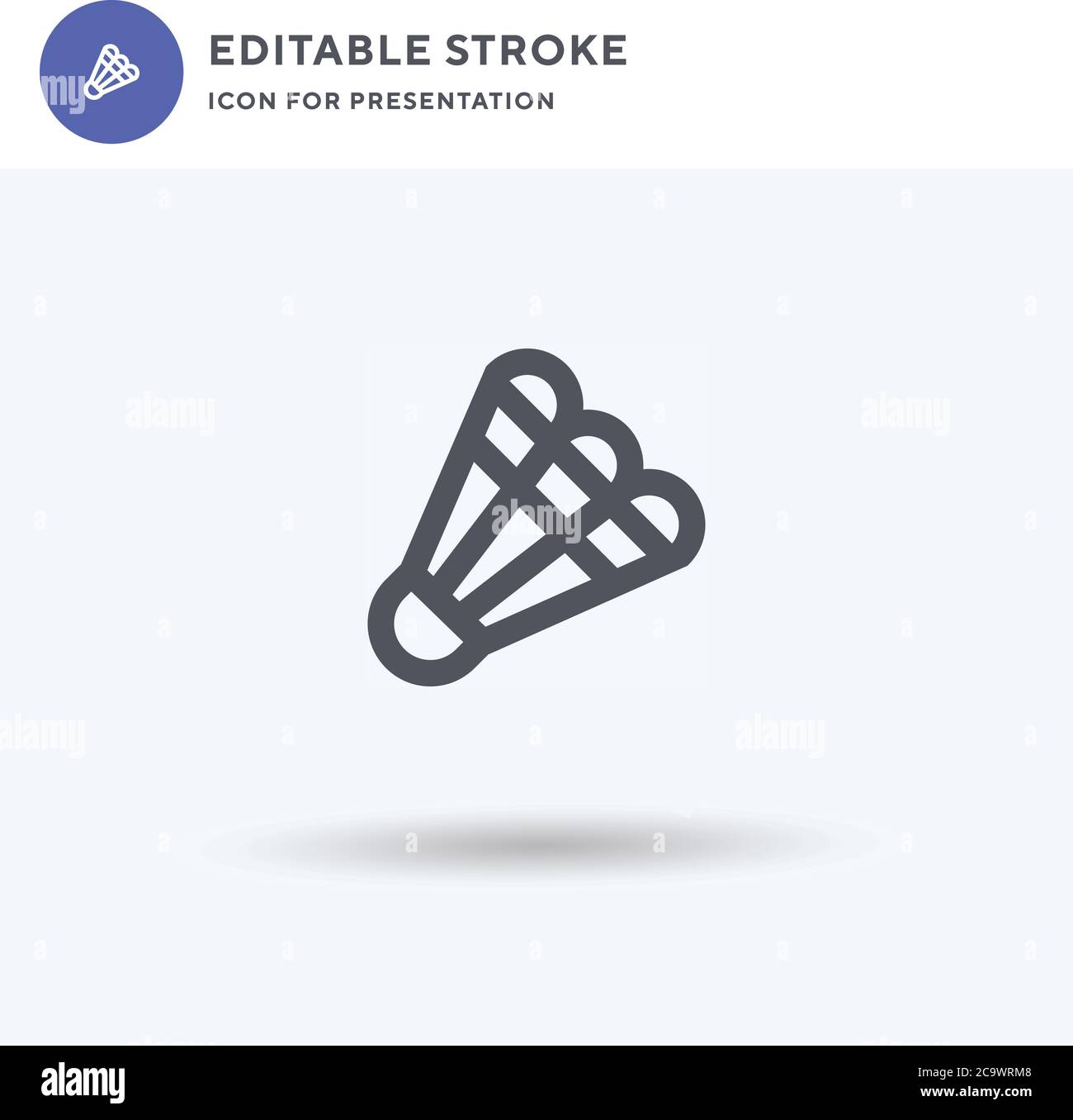 Badminton icon vector, filled flat sign, solid pictogram isolated on ...