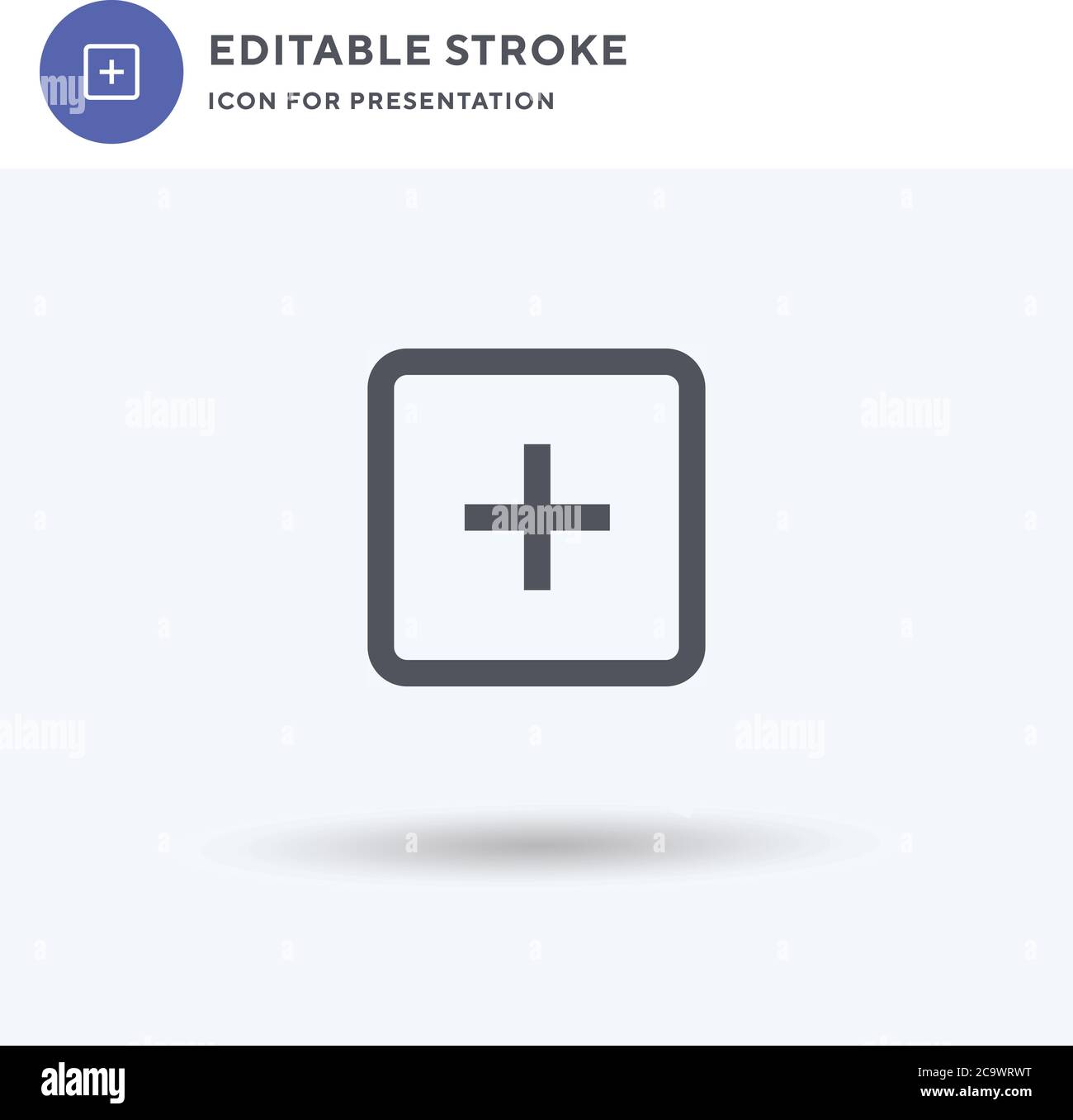 Plus icon vector, filled flat sign, solid pictogram isolated on white ...