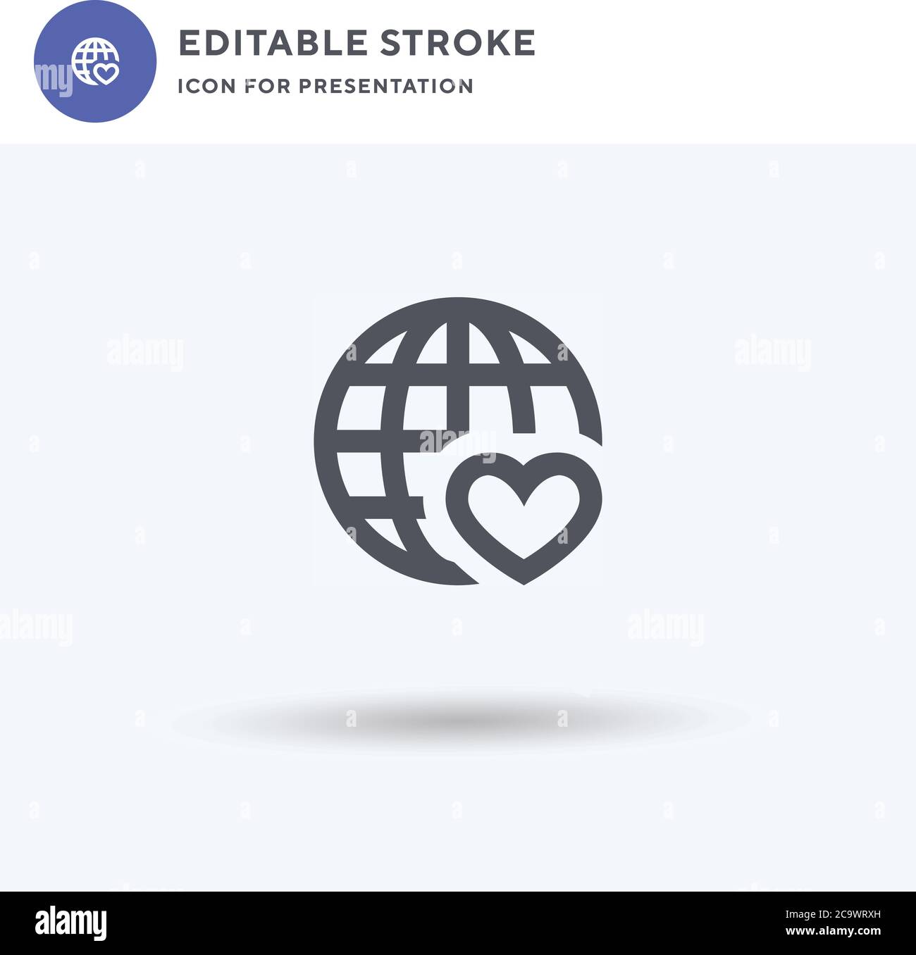 Earth Grid icon vector, filled flat sign, solid pictogram isolated on ...