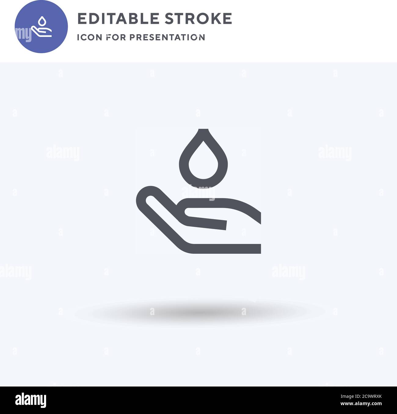 Save Water icon vector, filled flat sign, solid pictogram isolated on ...