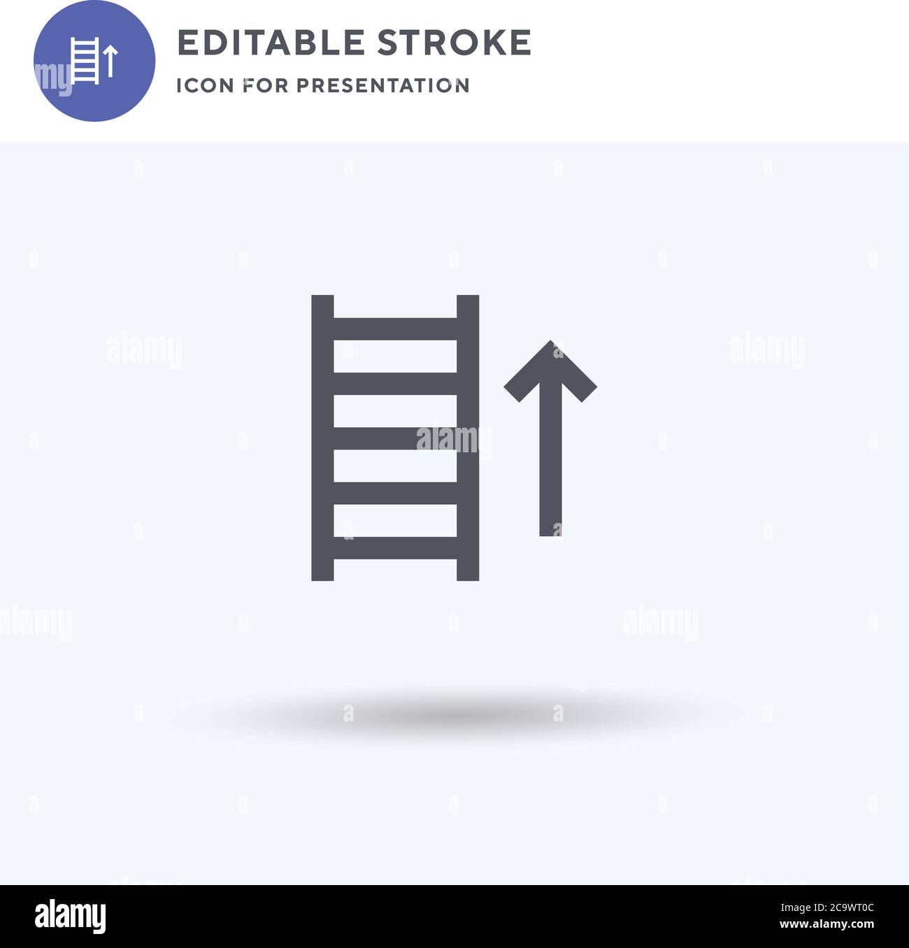 Ladder icon vector, filled flat sign, solid pictogram isolated on white ...