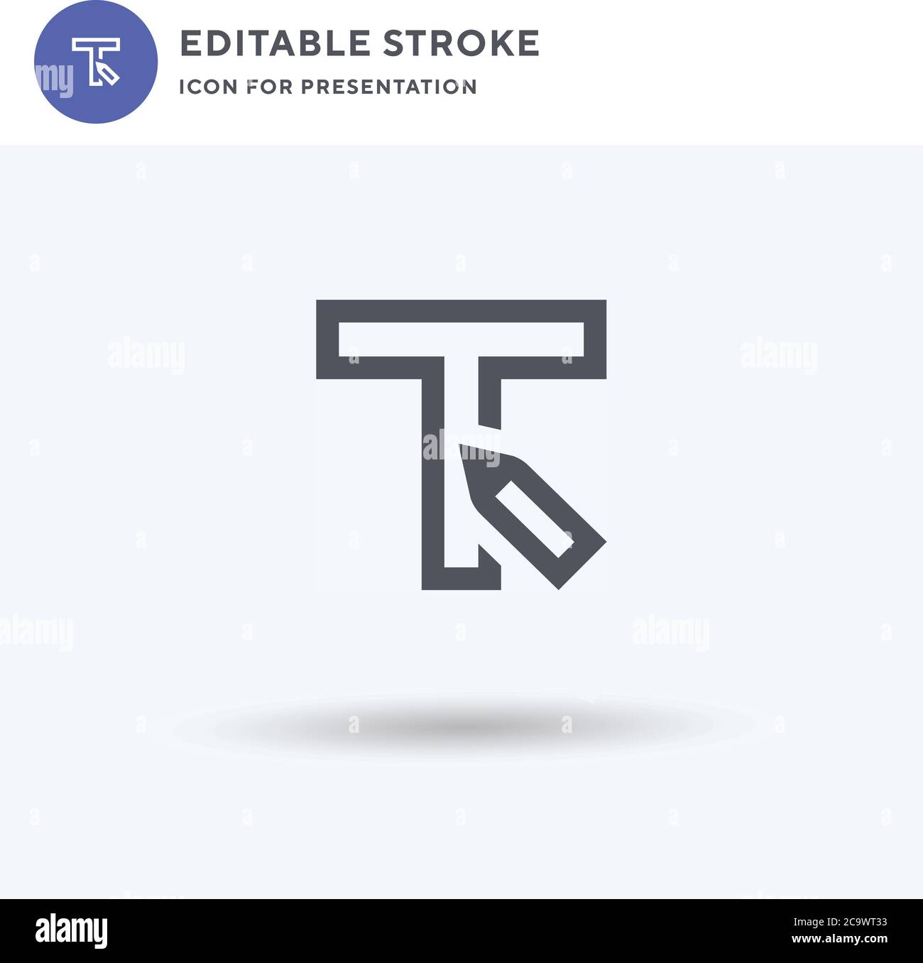 Type icon vector, filled flat sign, solid pictogram isolated on white ...