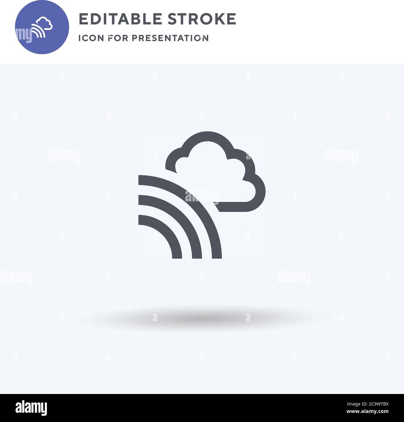 Rainbow icon vector, filled flat sign, solid pictogram isolated on ...