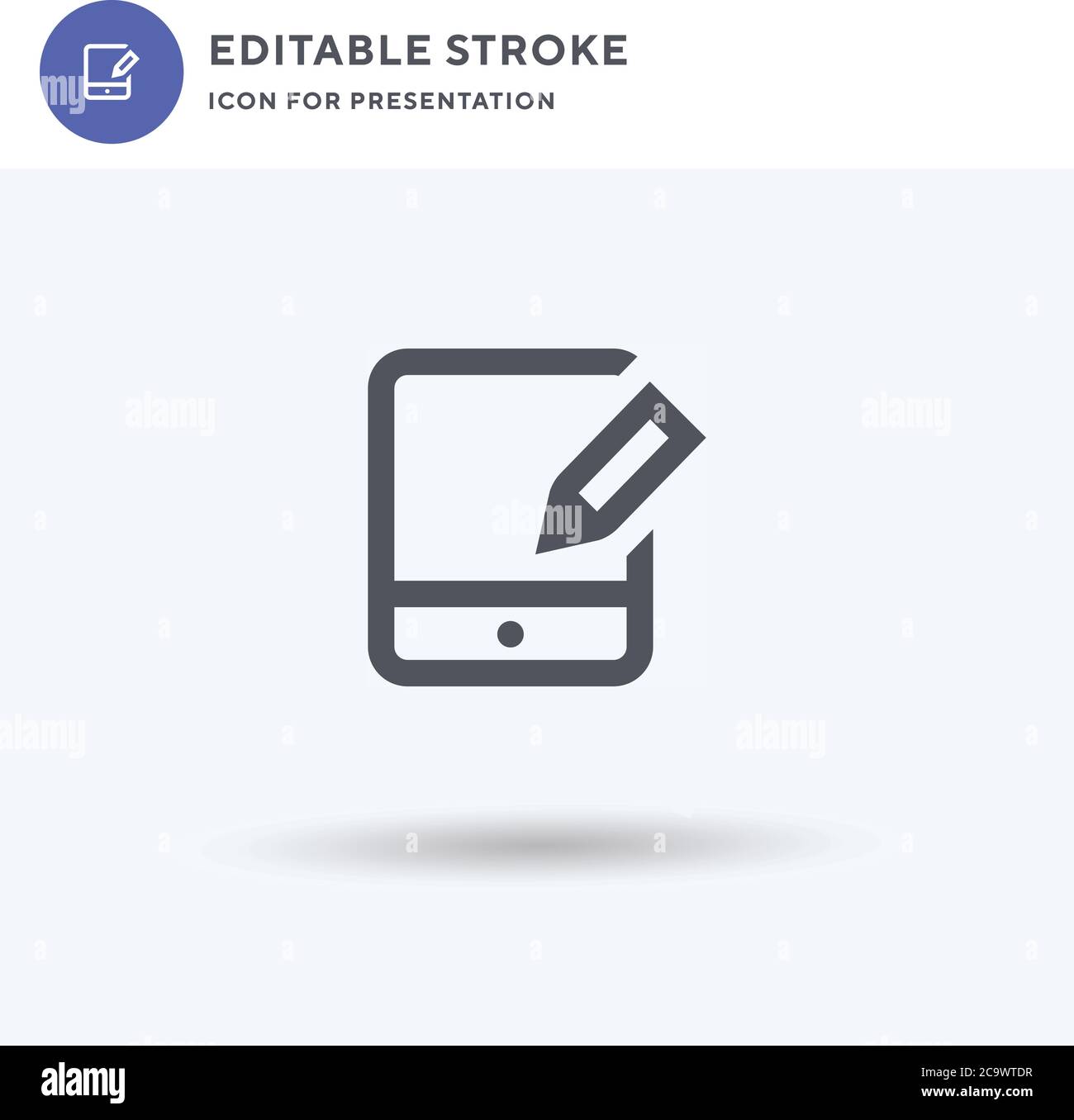 Tablet icon vector, filled flat sign, solid pictogram isolated on white ...