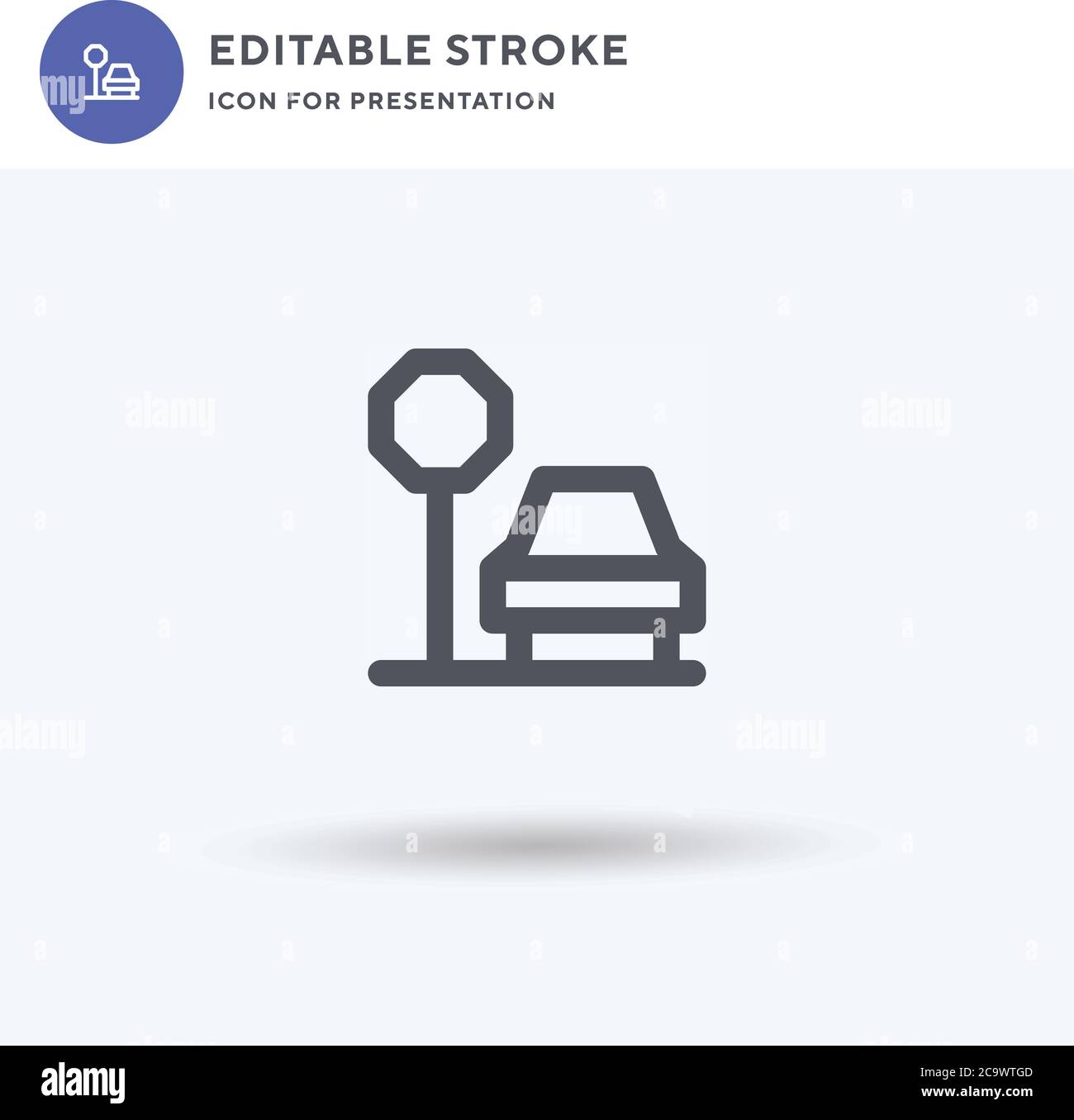 Stop Sign icon vector, filled flat sign, solid pictogram isolated on ...