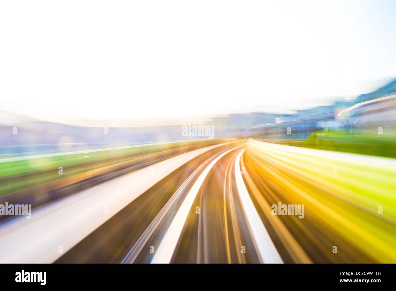 Speed motion in urban highway road tunnel Stock Photo - Alamy
