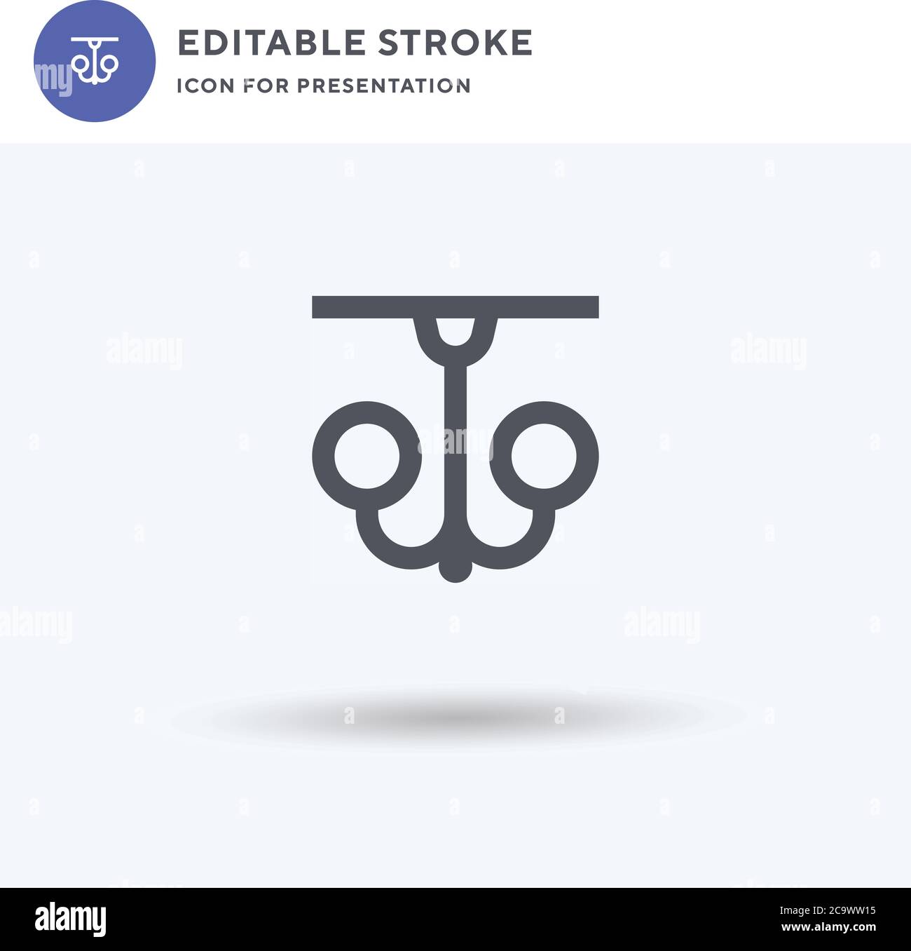 Chandelier icon vector, filled flat sign, solid pictogram isolated on ...