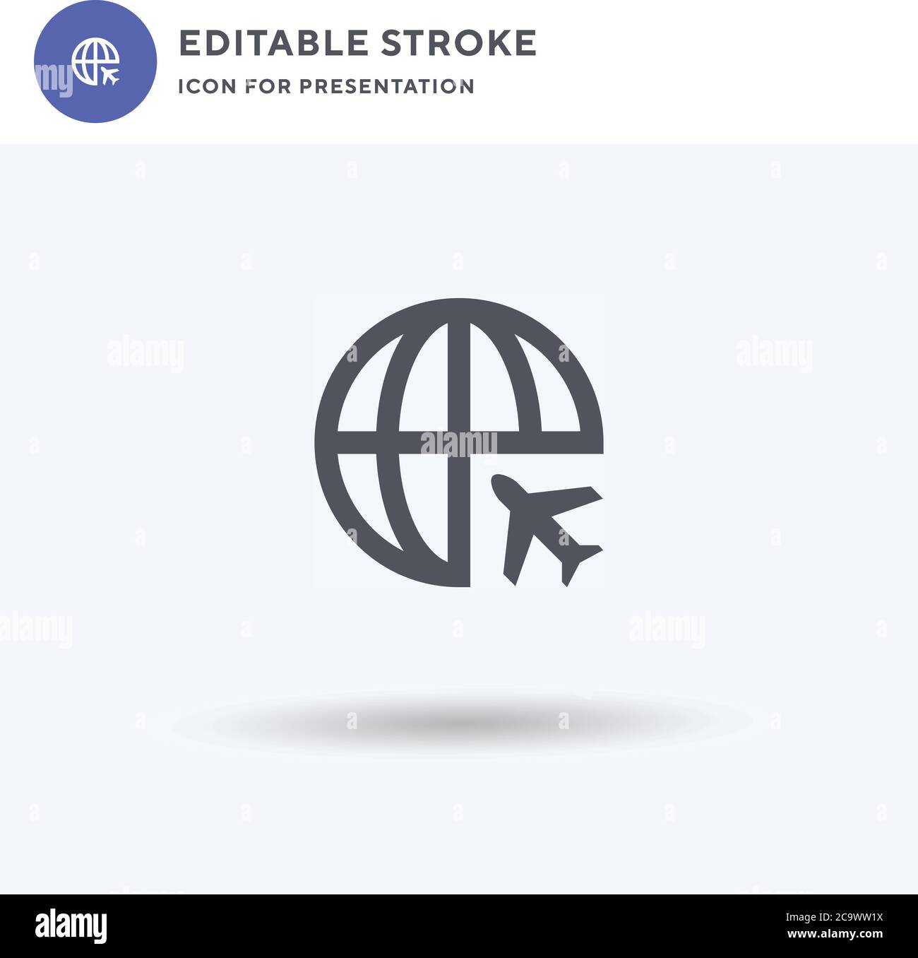 Flight icon vector, filled flat sign, solid pictogram isolated on white ...