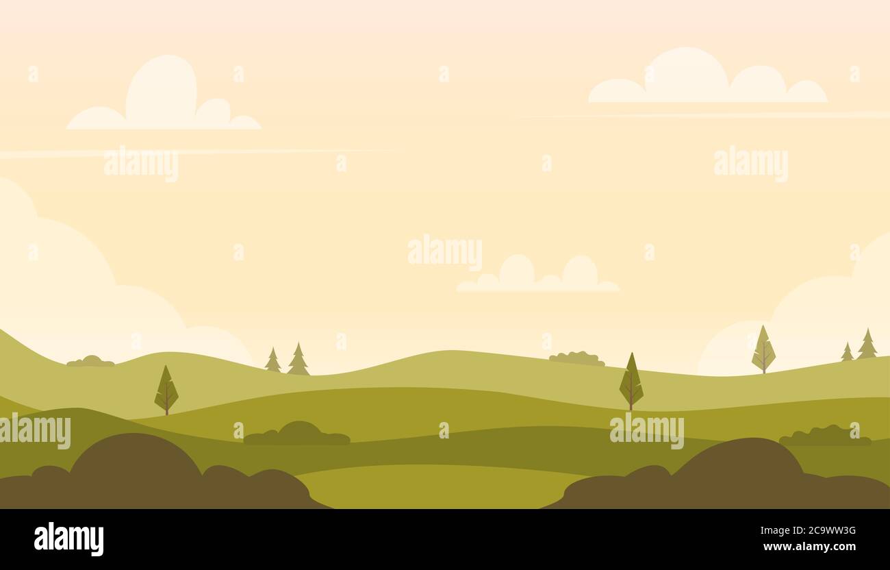 Outdoor dawn scenery Stock Vector Images - Alamy
