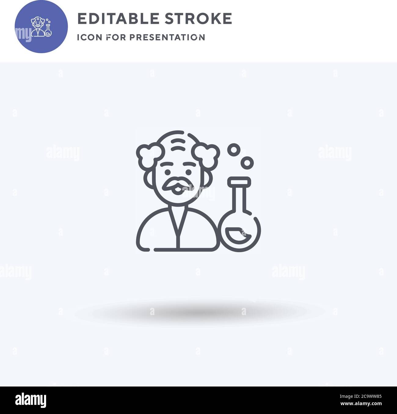 Scientist icon vector, filled flat sign, solid pictogram isolated on ...