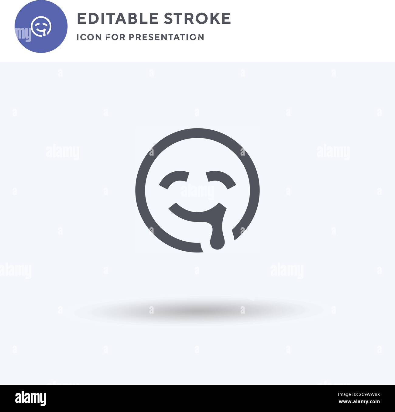 Drooling icon vector, filled flat sign, solid pictogram isolated on ...