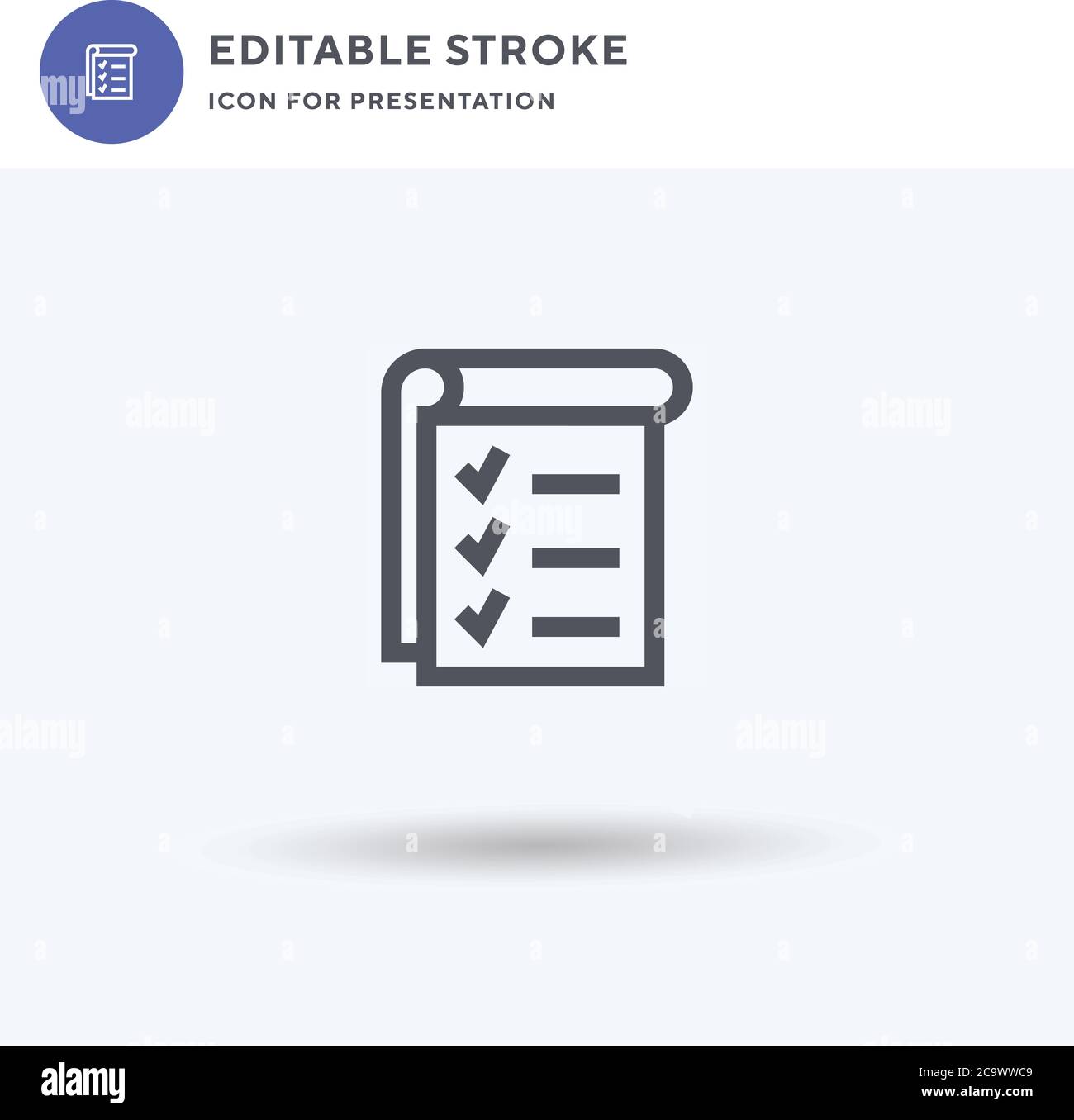 List icon vector, filled flat sign, solid pictogram isolated on white ...
