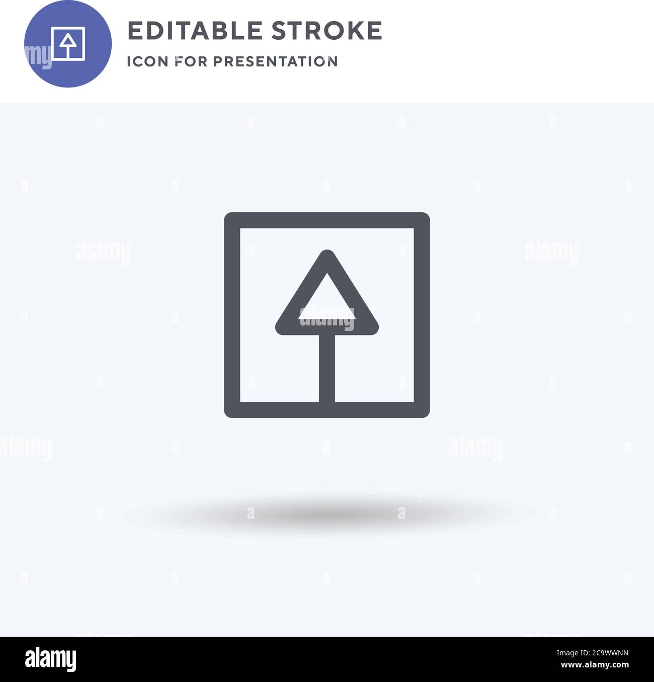 One Way icon vector, filled flat sign, solid pictogram isolated on ...