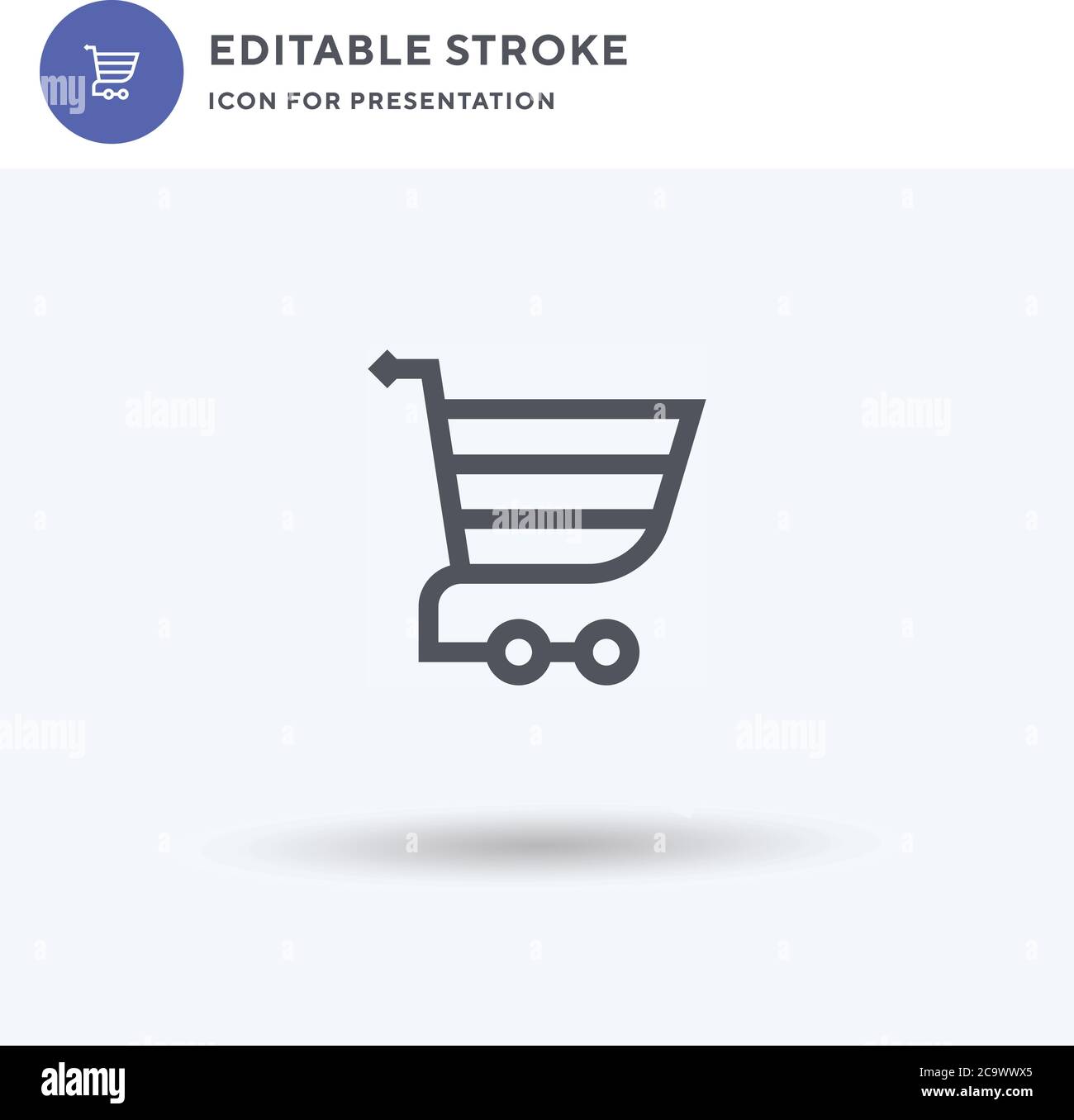 Cart icon vector, filled flat sign, solid pictogram isolated on white ...