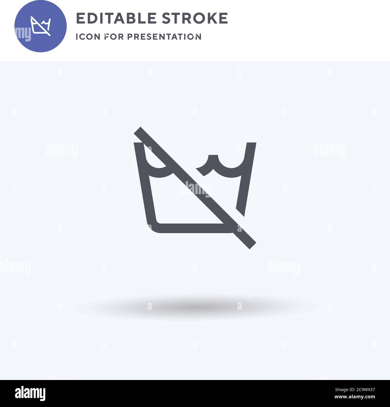 Do Not Wash icon vector, filled flat sign, solid pictogram isolated on ...