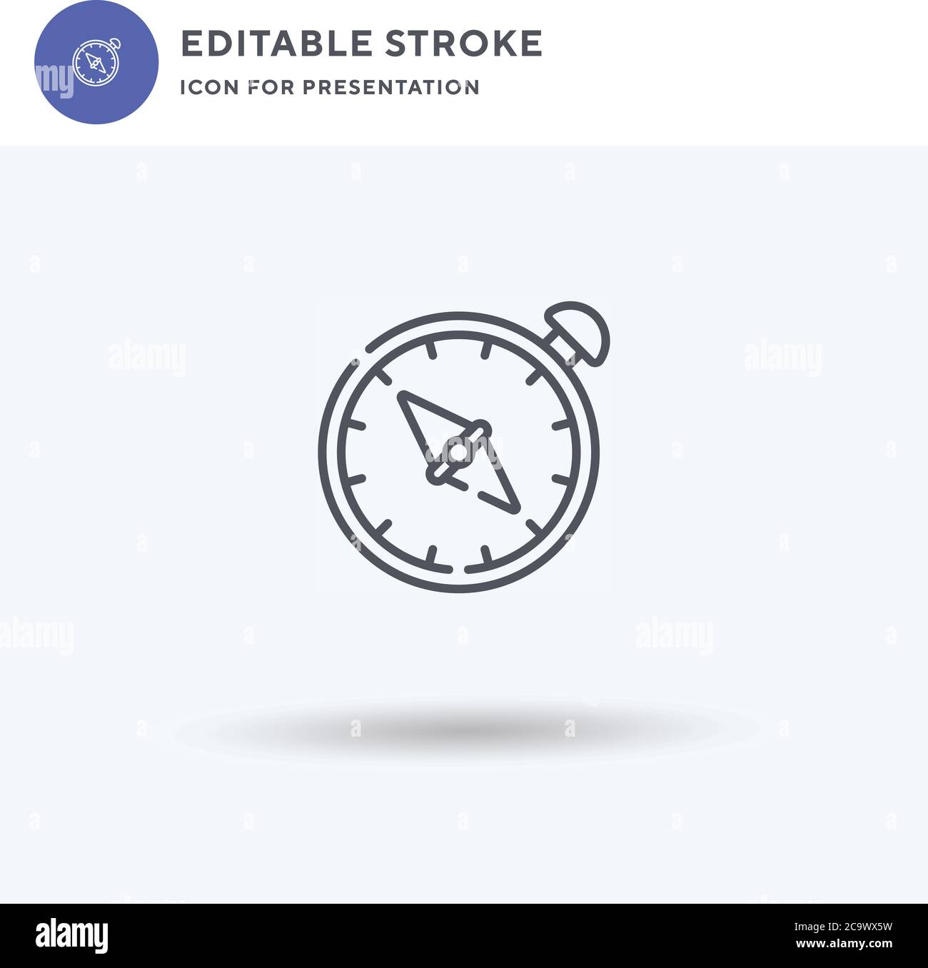 Compass icon vector, filled flat sign, solid pictogram isolated on ...