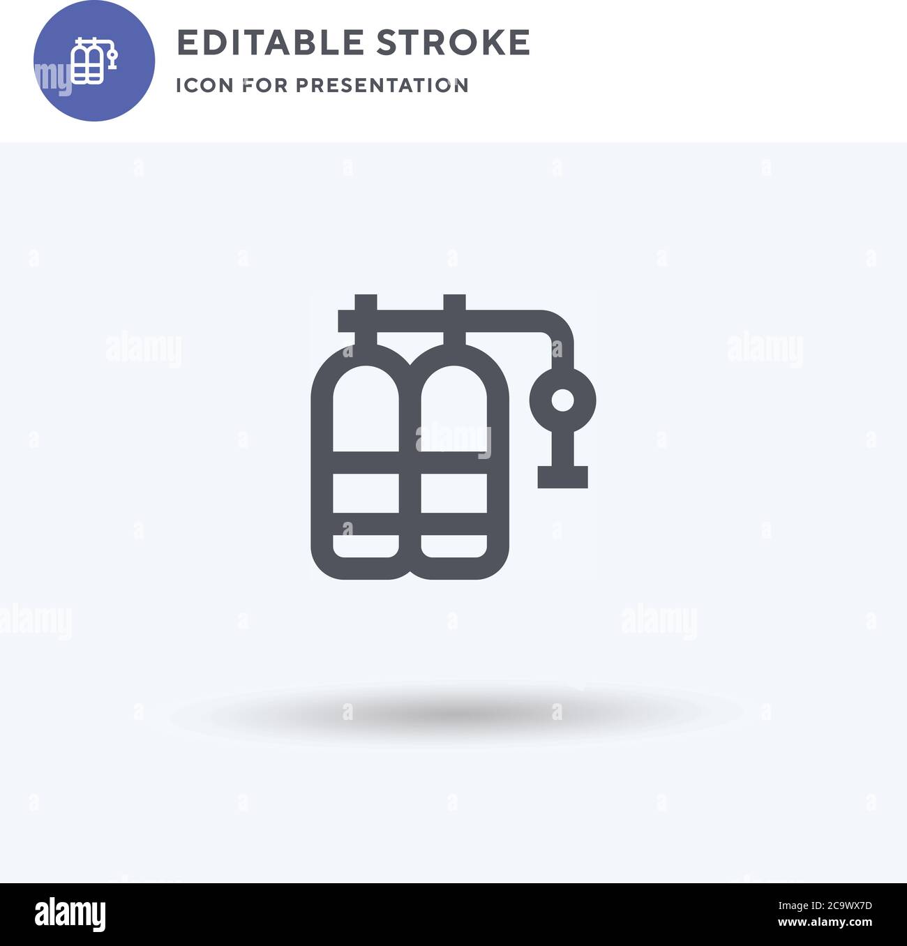 Oxygen Tank icon vector, filled flat sign, solid pictogram isolated on ...