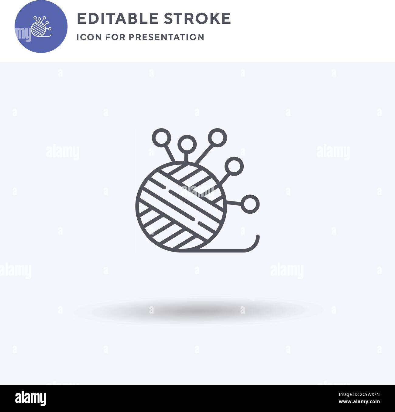 Yarn icon vector, filled flat sign, solid pictogram isolated on white ...
