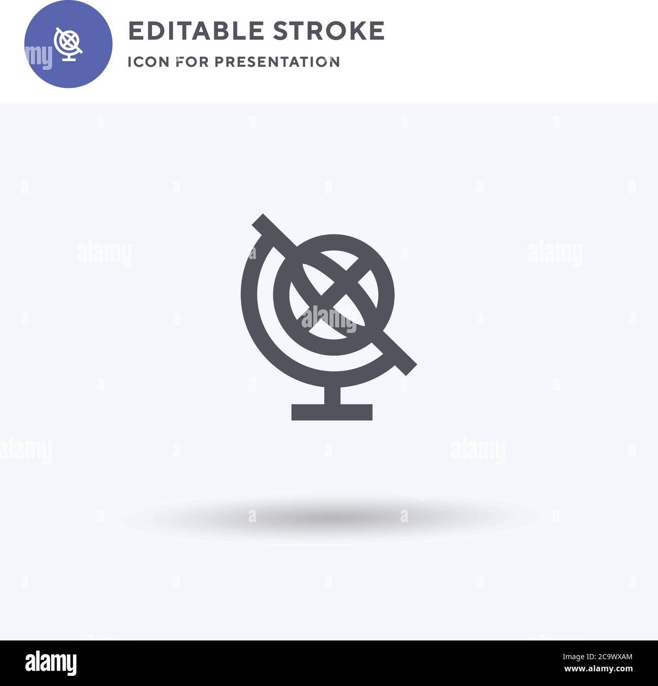 Earth Globe icon vector, filled flat sign, solid pictogram isolated on ...