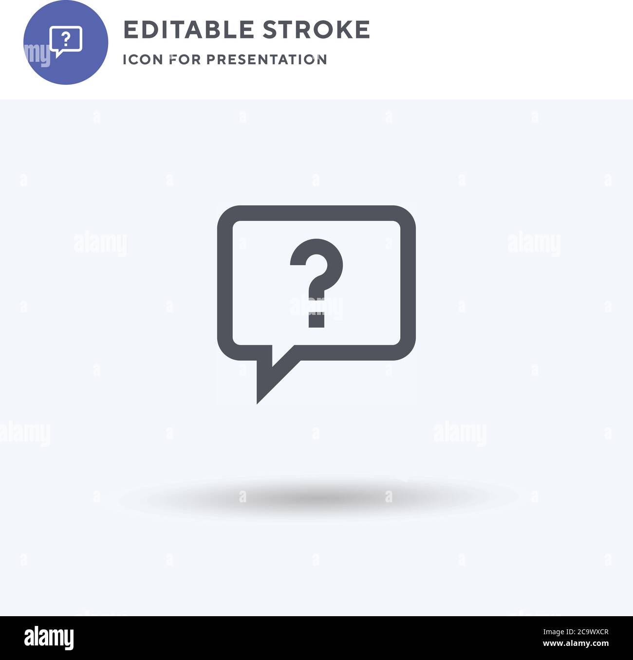 Question icon vector, filled flat sign, solid pictogram isolated on ...
