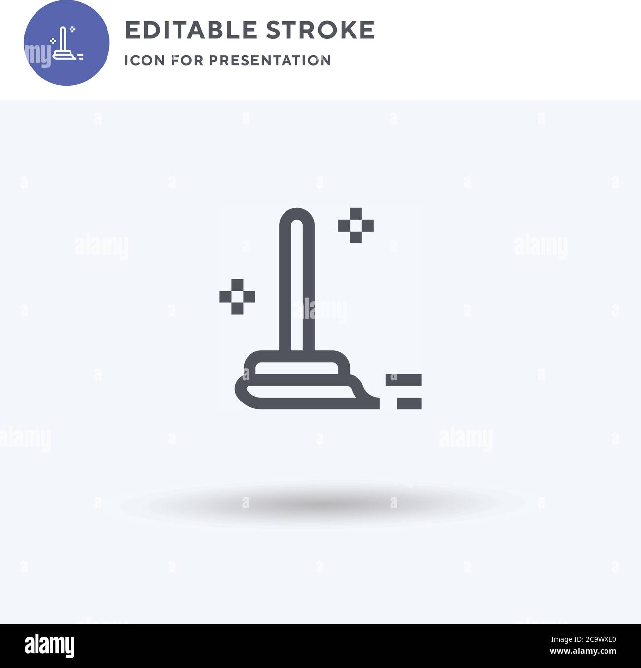 Mop icon vector, filled flat sign, solid pictogram isolated on white ...