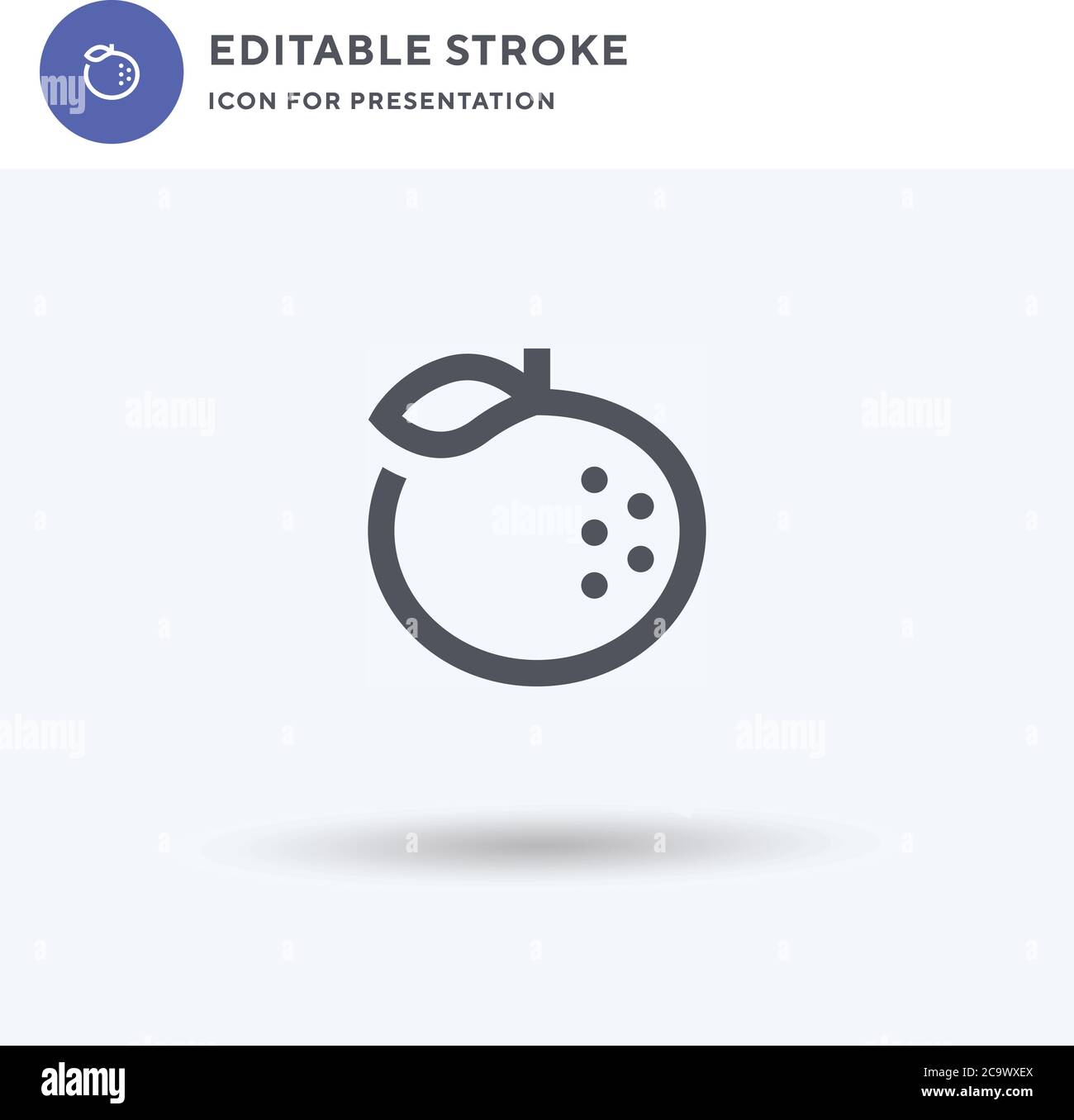 Orange icon vector, filled flat sign, solid pictogram isolated on white ...