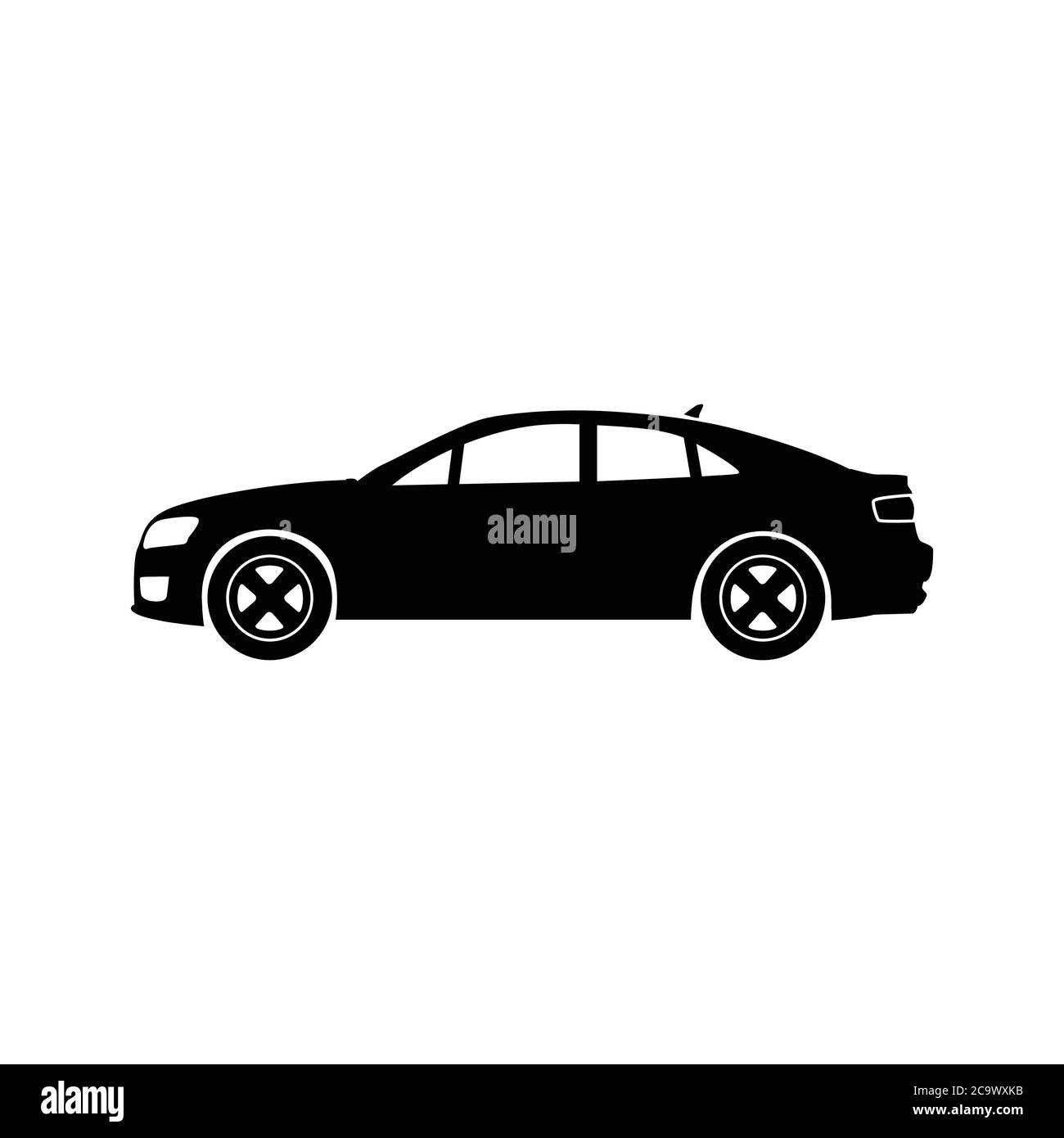 Blue car vector vectors Black and White Stock Photos & Images - Alamy