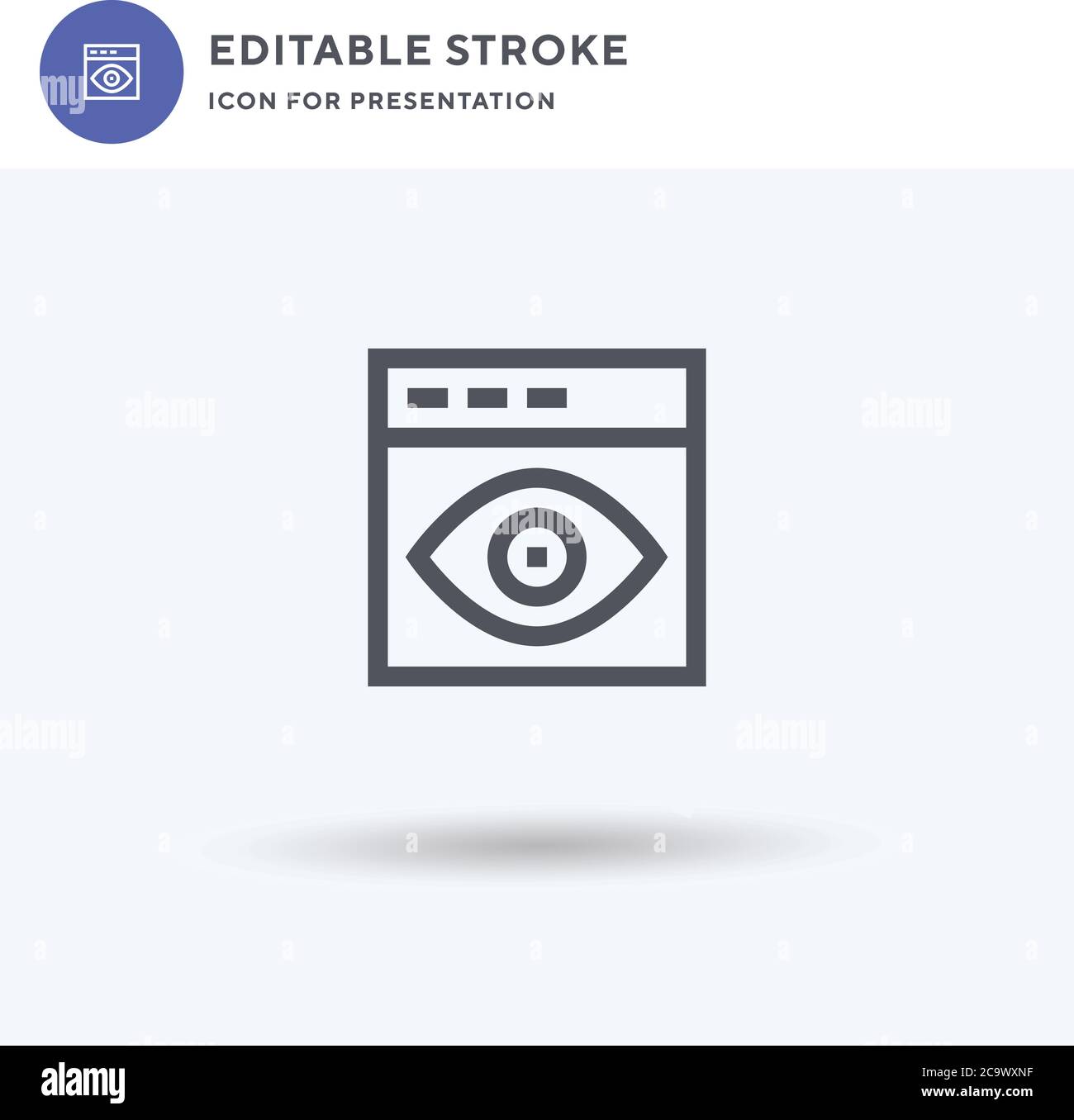 Viewer icon vector, filled flat sign, solid pictogram isolated on white ...