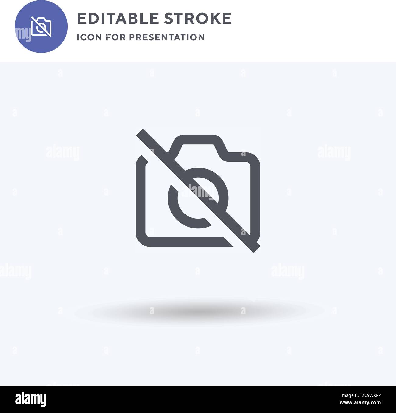 No Photo icon vector, filled flat sign, solid pictogram isolated on ...