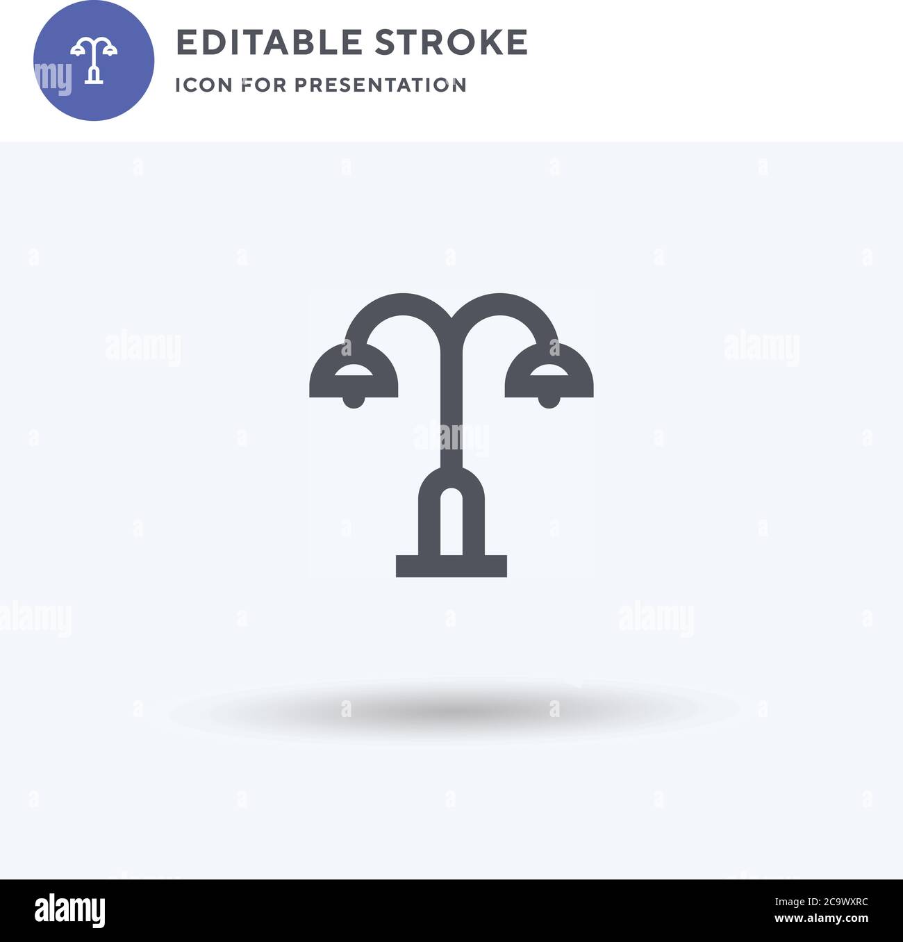 Street Light icon vector, filled flat sign, solid pictogram isolated on ...