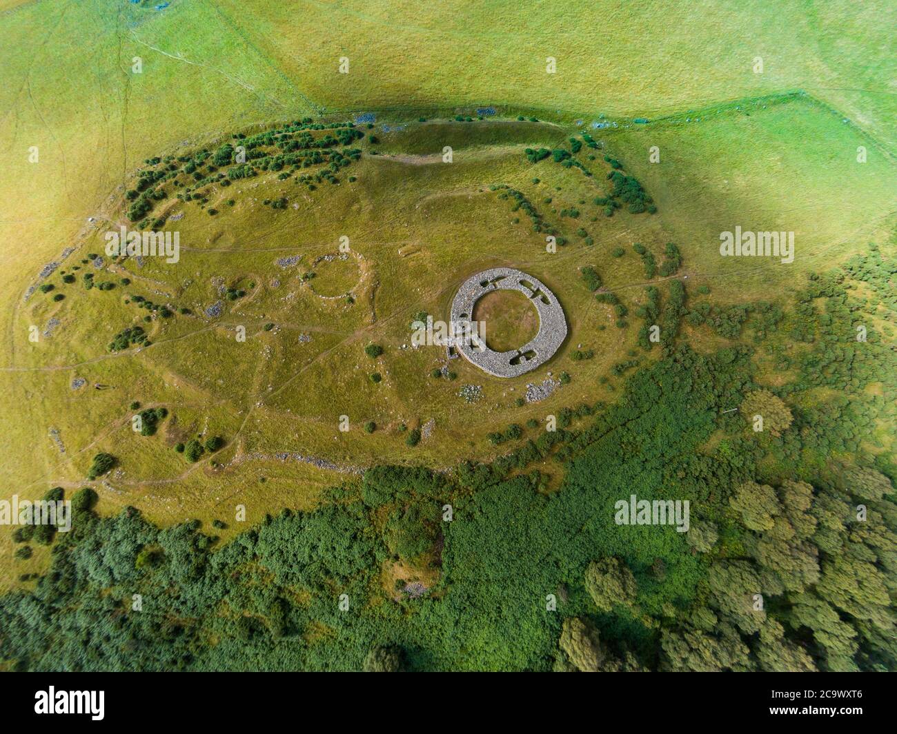 Edin’s Hall Broch on Cockburn Law, above the Whiteadder Water, near the ...