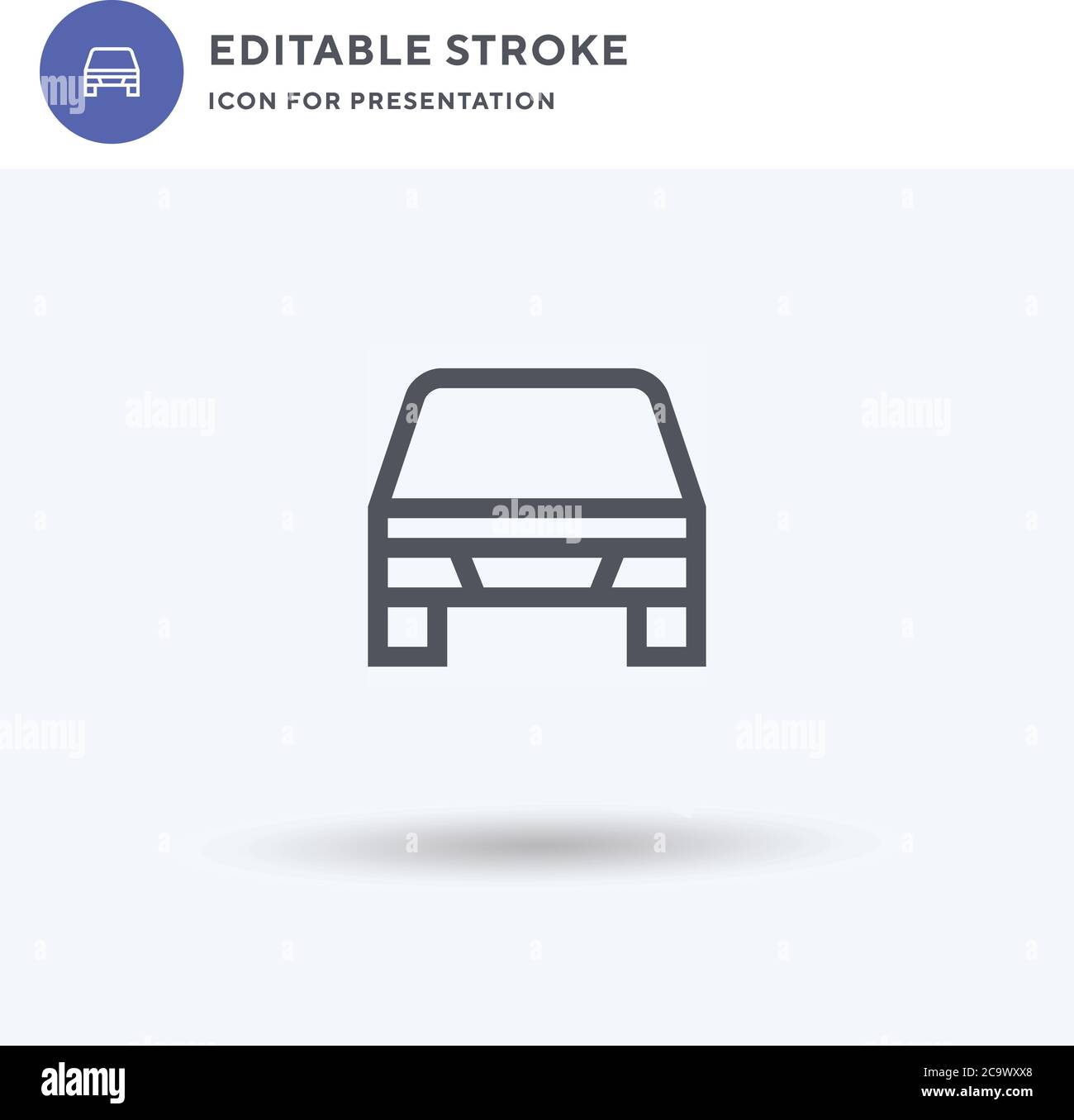 Car icon vector, filled flat sign, solid pictogram isolated on white ...