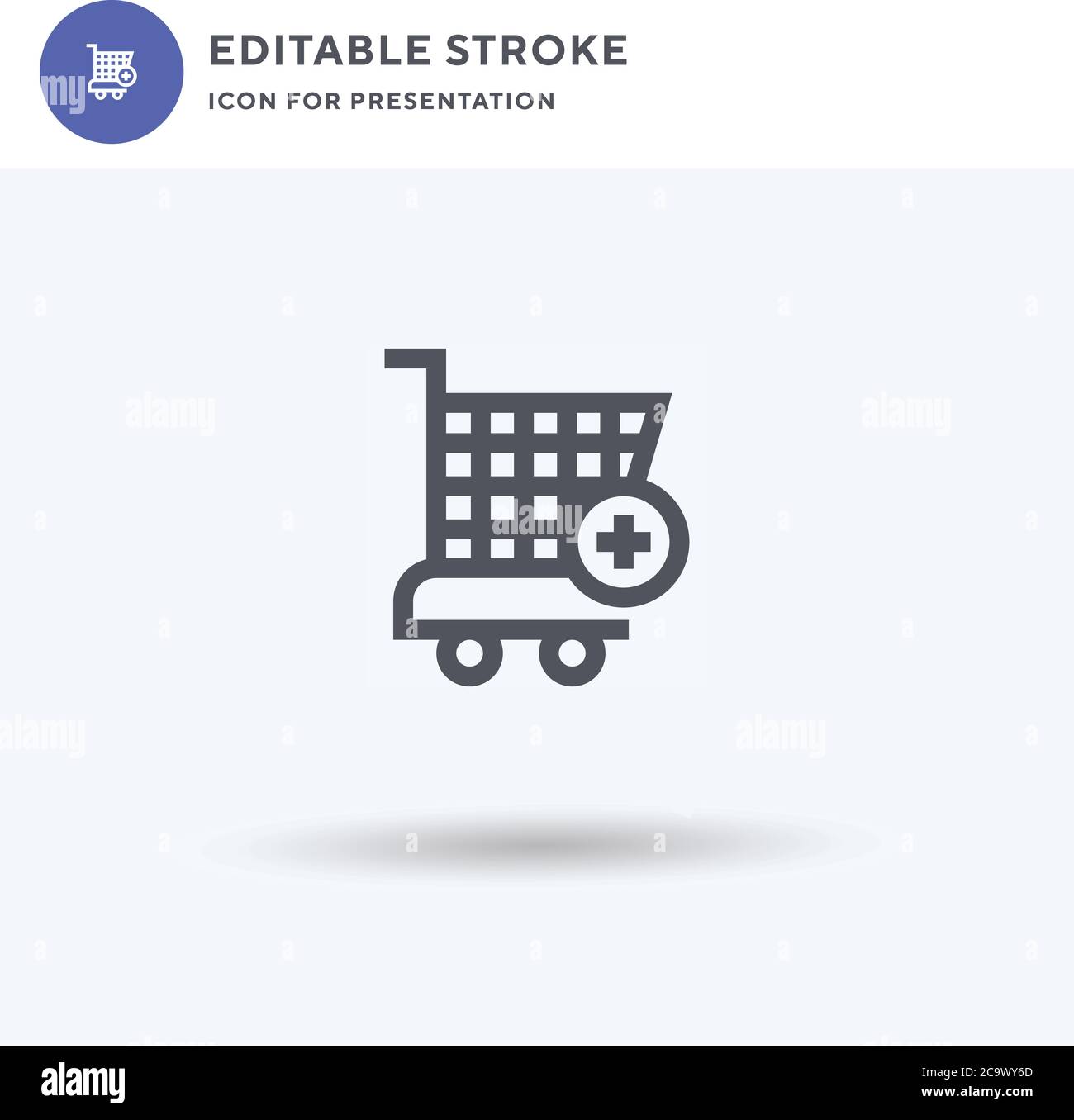 Cart icon vector, filled flat sign, solid pictogram isolated on white ...