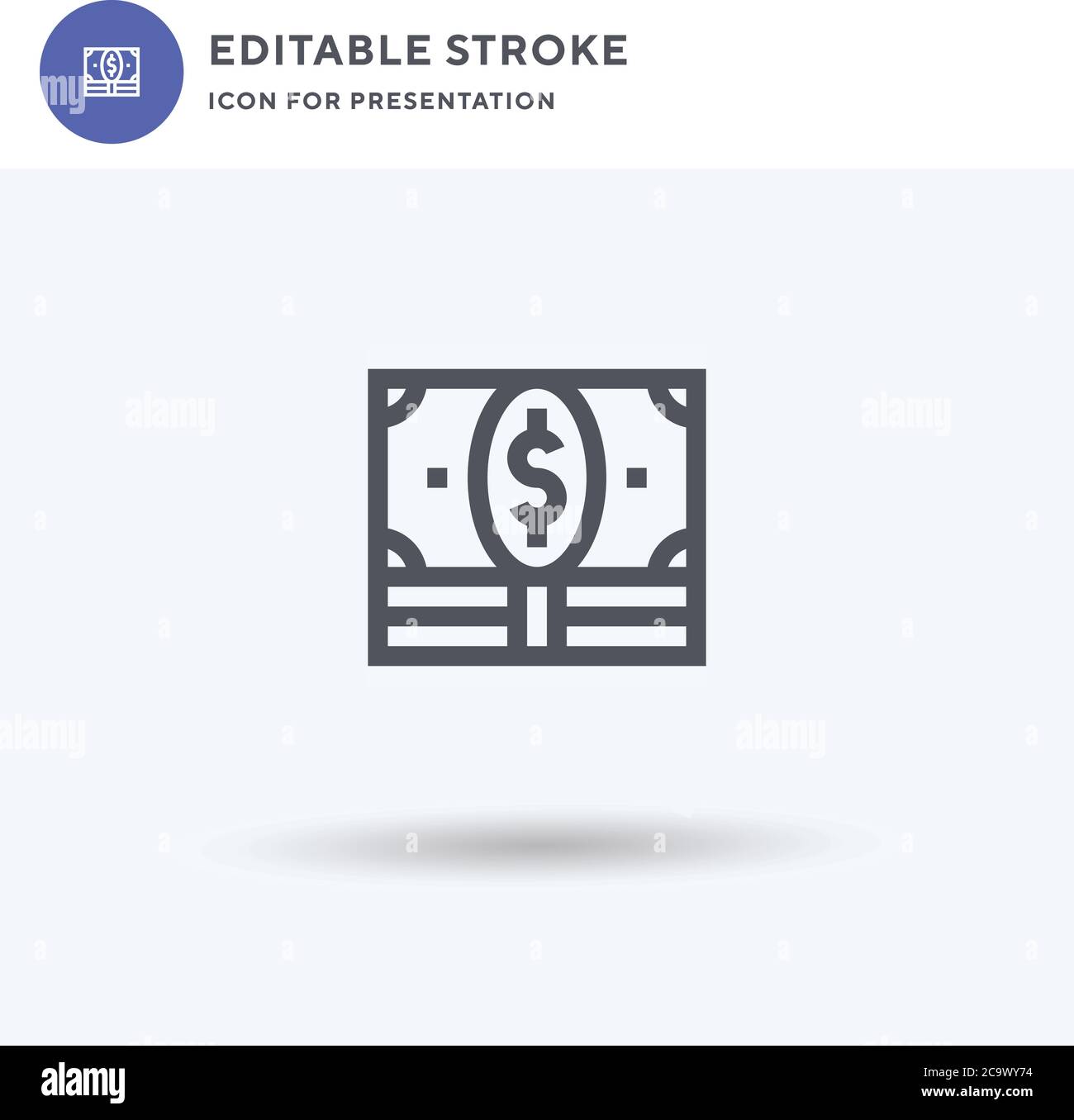 Budget icon vector, filled flat sign, solid pictogram isolated on white ...