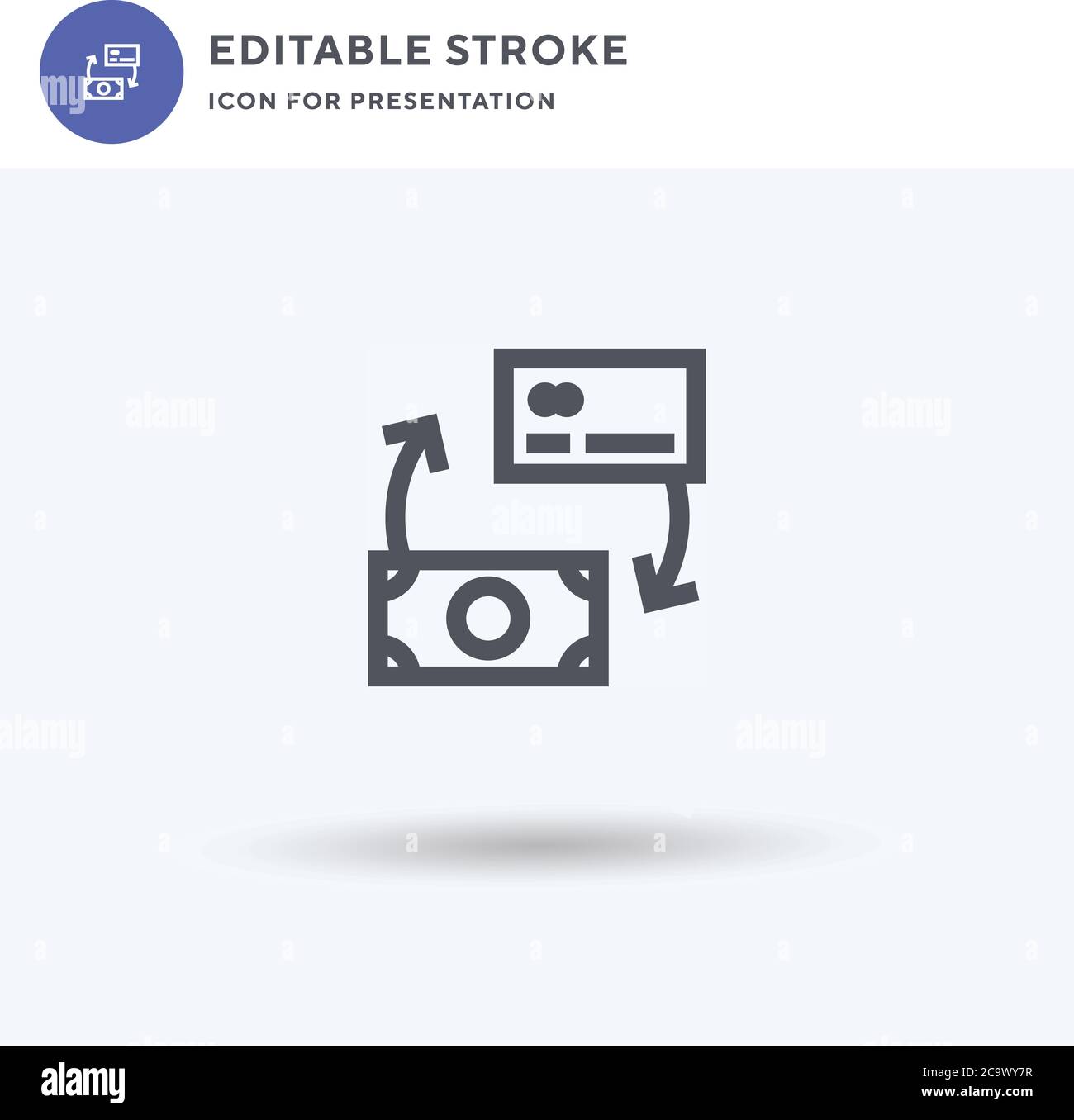 Transaction icon vector, filled flat sign, solid pictogram isolated on ...