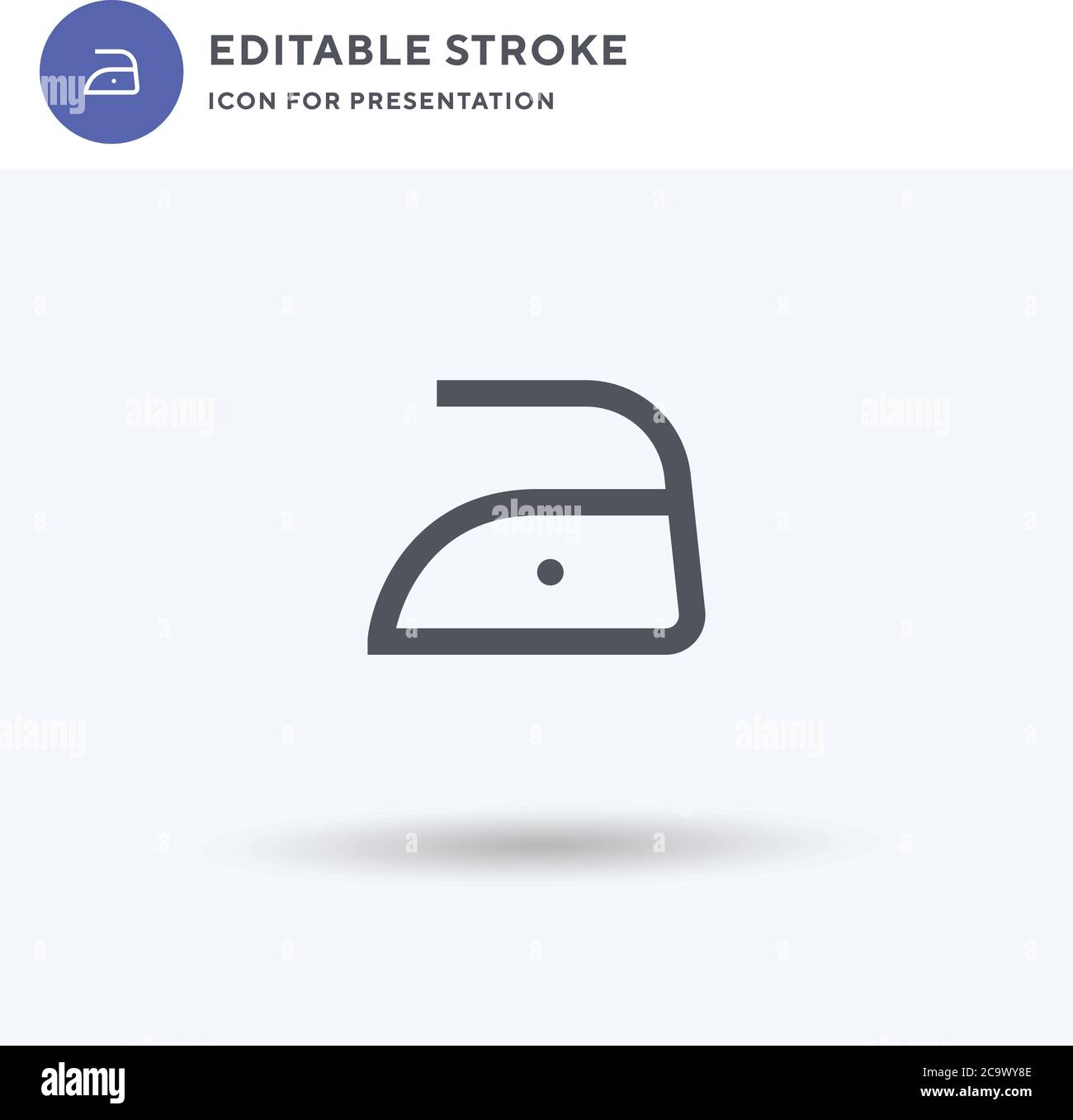 Iron icon vector, filled flat sign, solid pictogram isolated on white ...