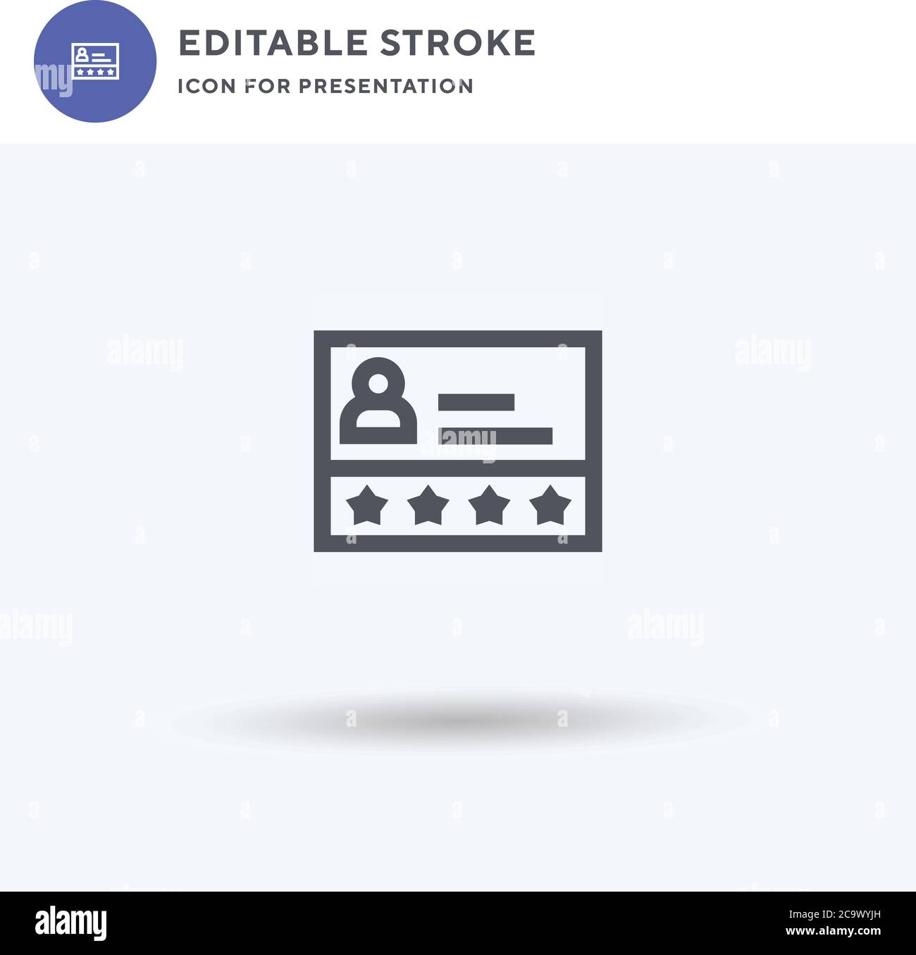 Customer Review icon vector, filled flat sign, solid pictogram isolated ...