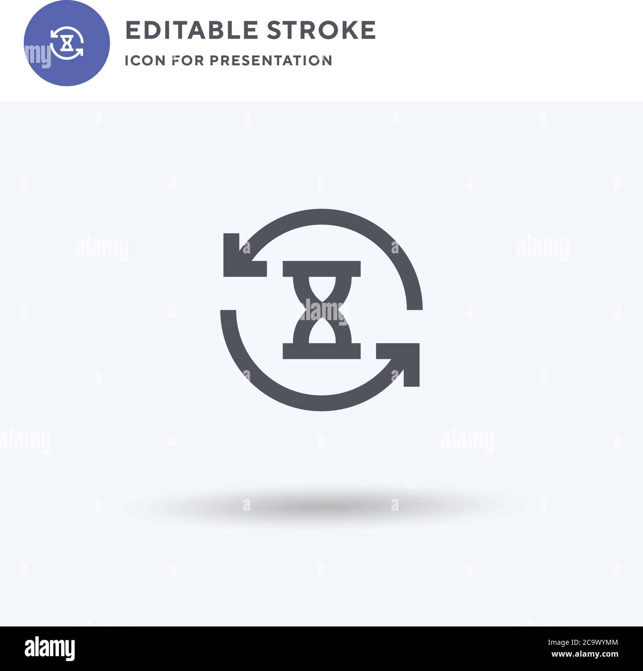 Processing Time icon vector, filled flat sign, solid pictogram isolated ...