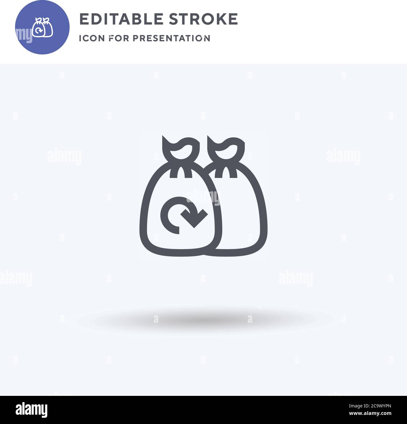 Garbage icon vector, filled flat sign, solid pictogram isolated on ...