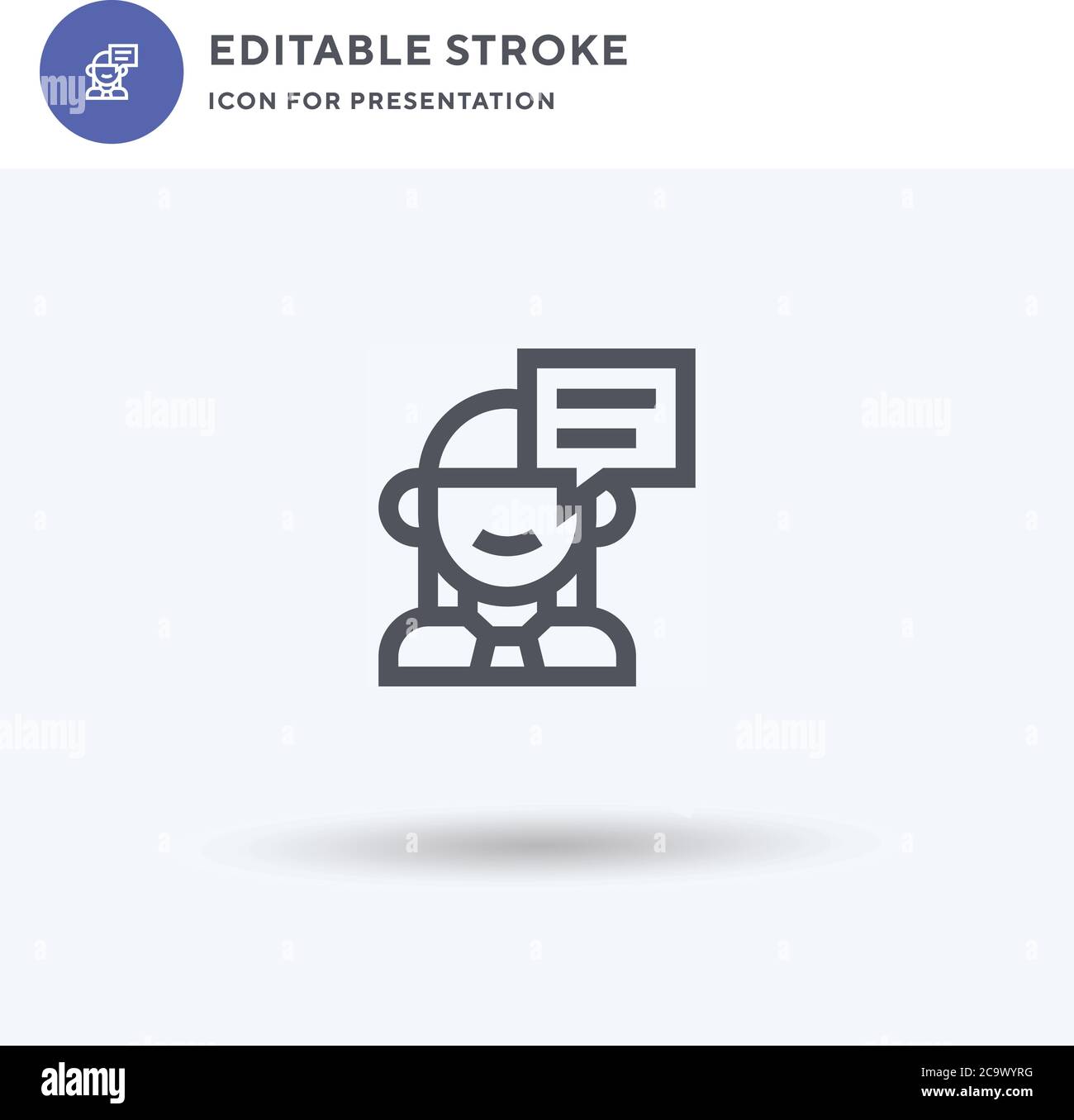 Employee icon vector, filled flat sign, solid pictogram isolated on ...