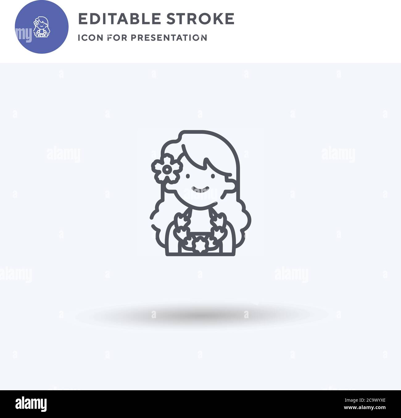 Girl icon vector, filled flat sign, solid pictogram isolated on white ...