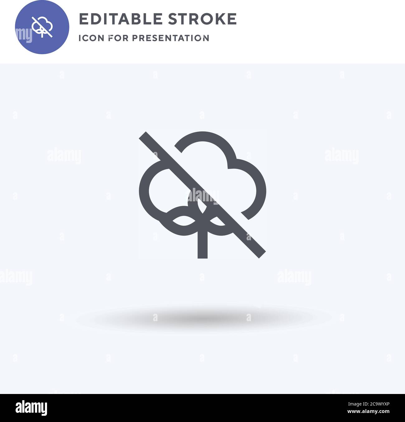 No Cotton icon vector, filled flat sign, solid pictogram isolated on ...