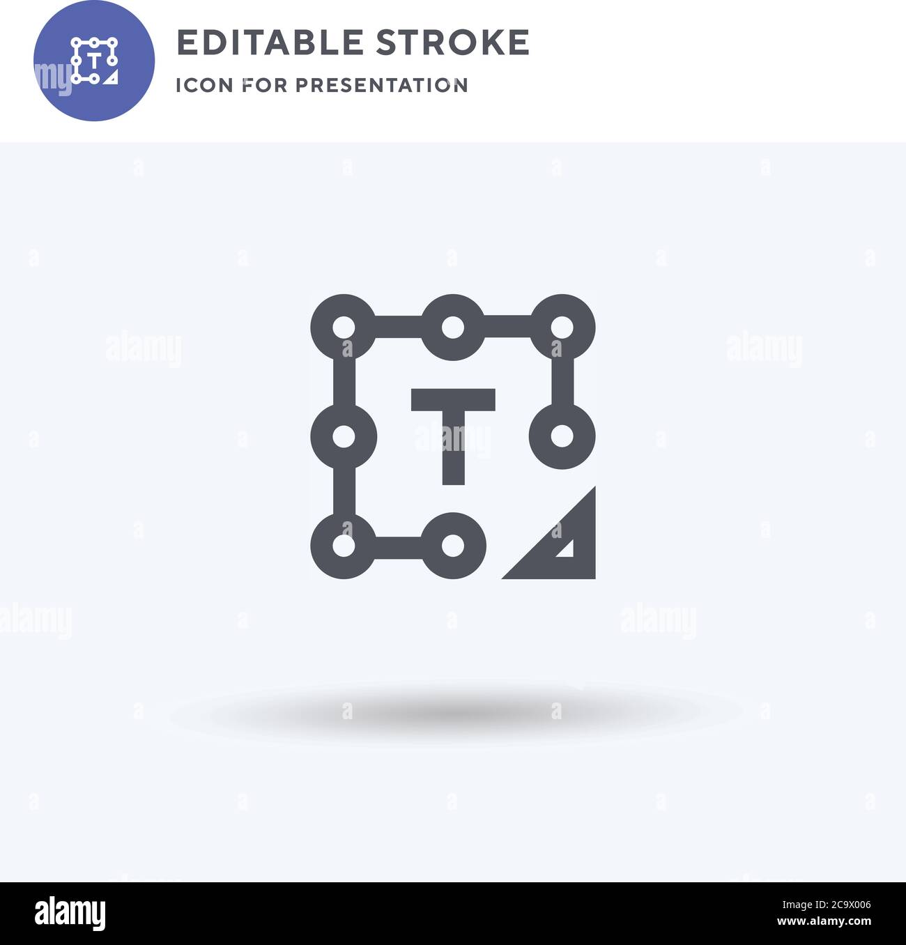 Type icon vector, filled flat sign, solid pictogram isolated on white ...